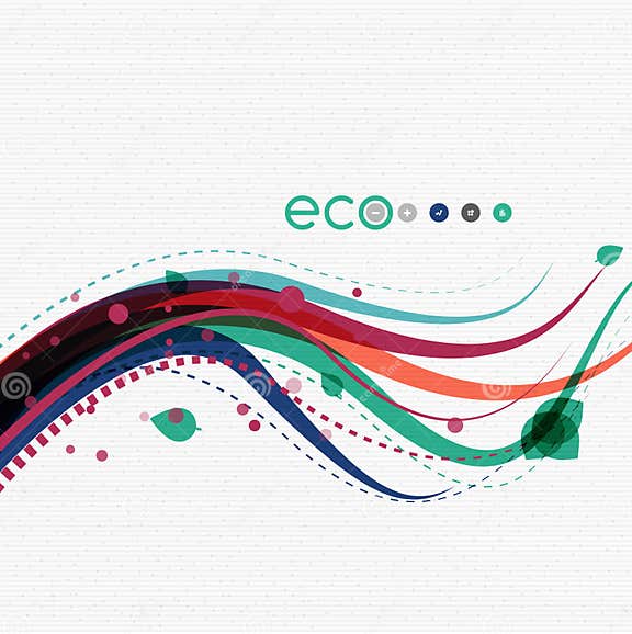 Wave Lines, Floral Abstract Background Stock Illustration ...