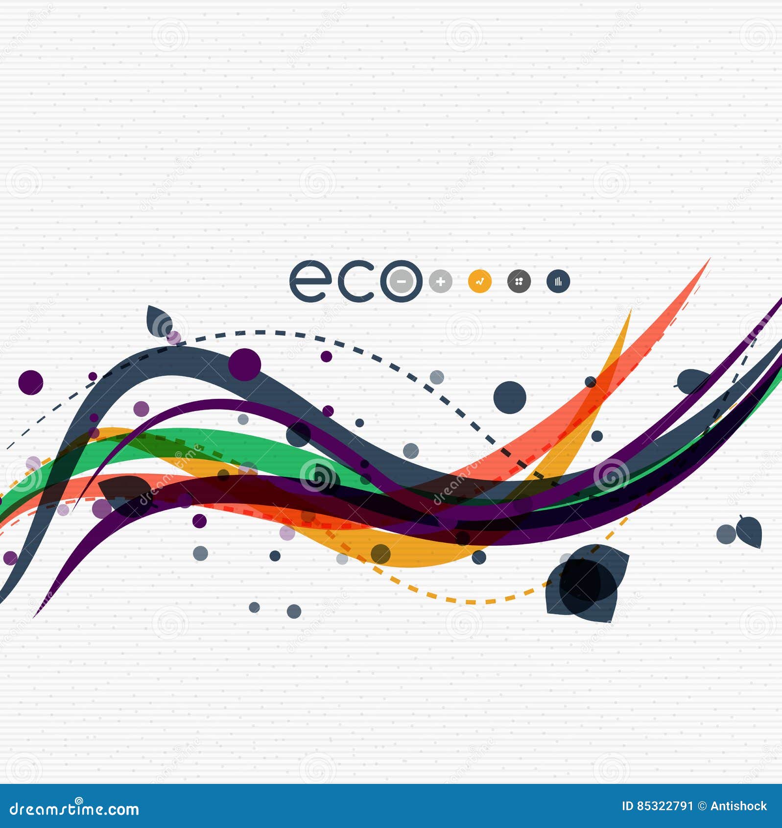 Wave Lines, Floral Abstract Background Stock Vector - Illustration of ...