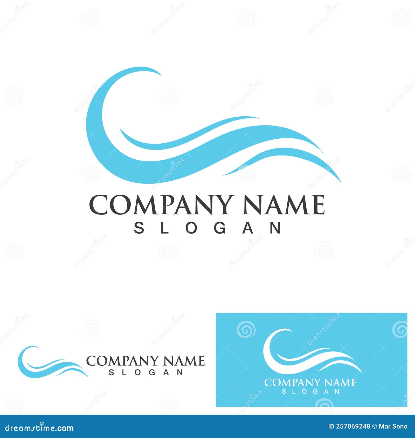 Wave Logo Beach Simple Vector Stock Vector - Illustration of company ...