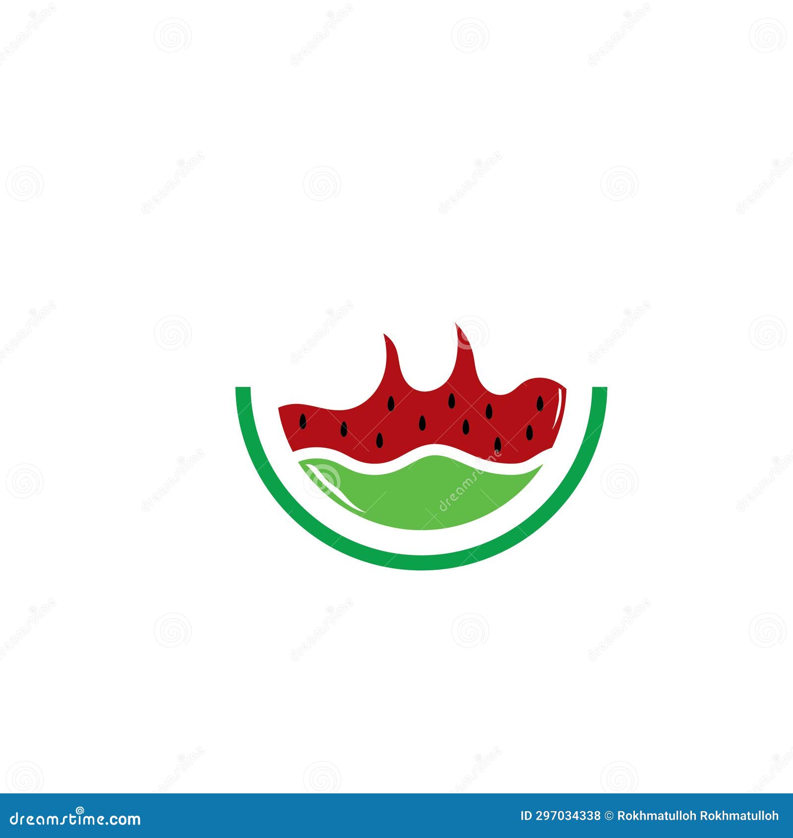 Wave Logo Circle Watermelon Icon Vector Illustration Design Stock ...