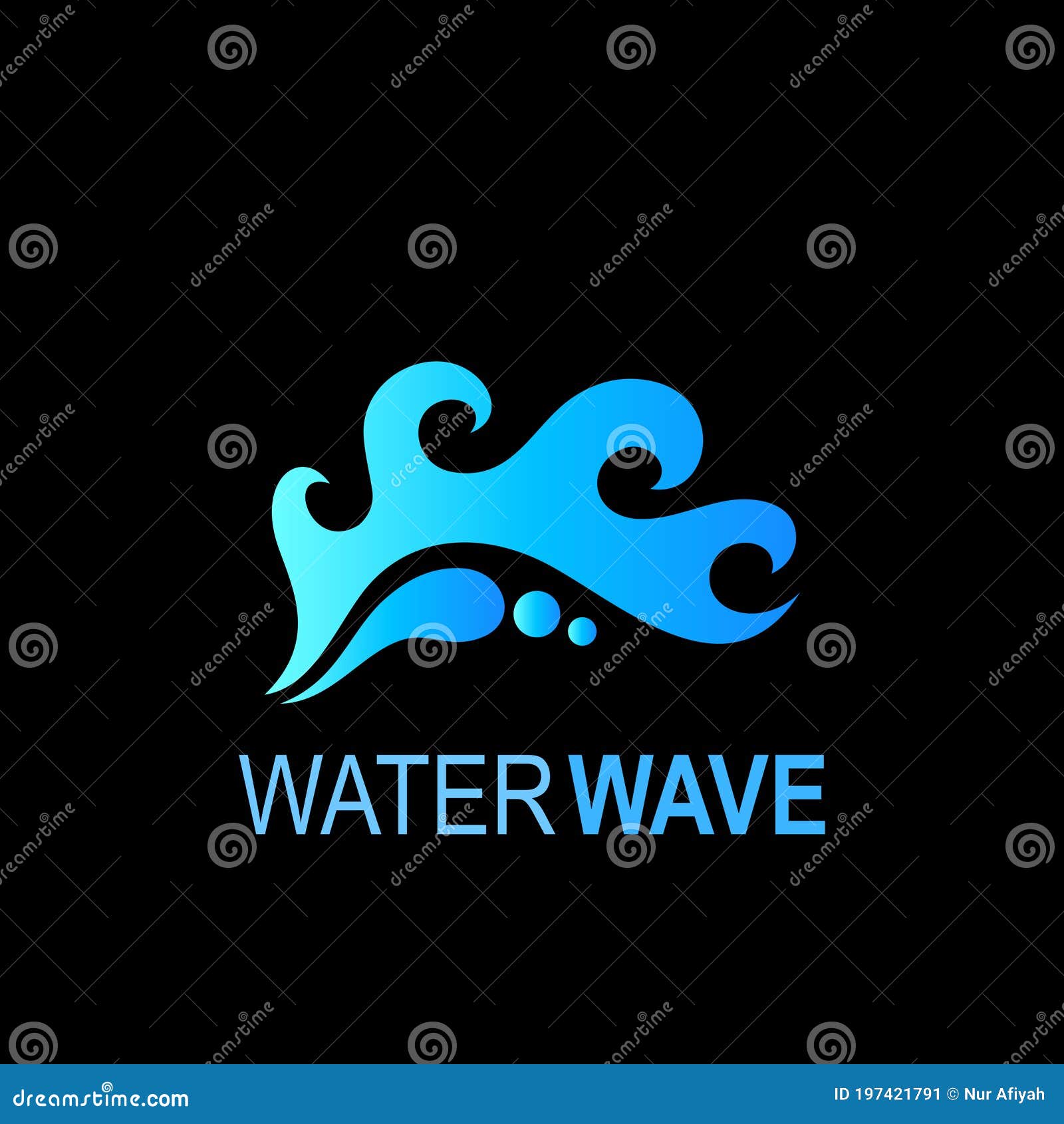 Wave Logo with Design Abstract and Simple Stock Vector - Illustration ...