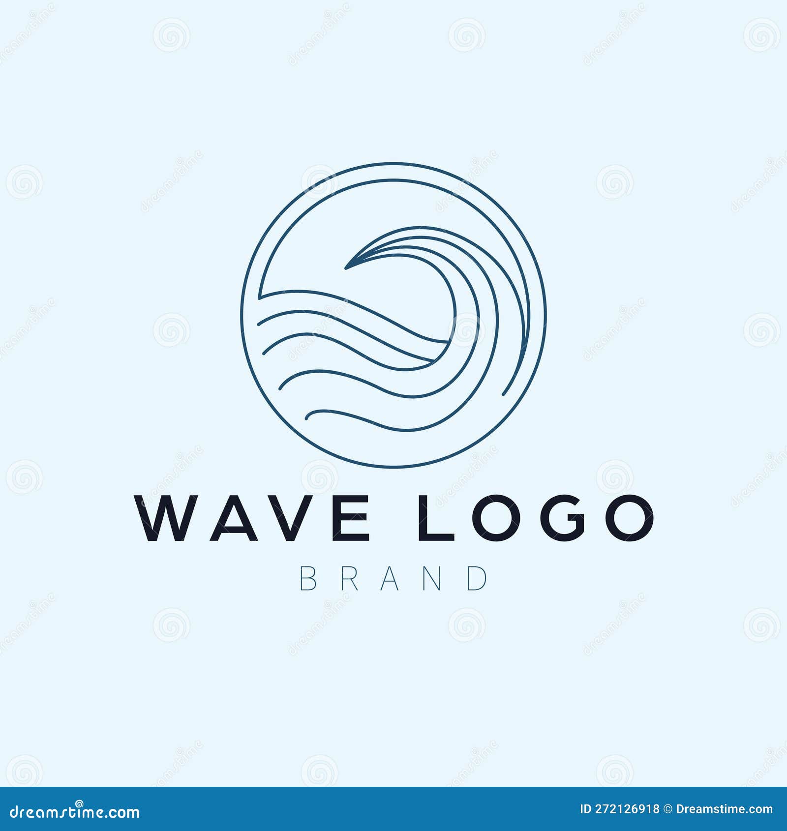 Wave Logo Design. Wave in Circle Logotype. Modern and Simple Logo Stock ...