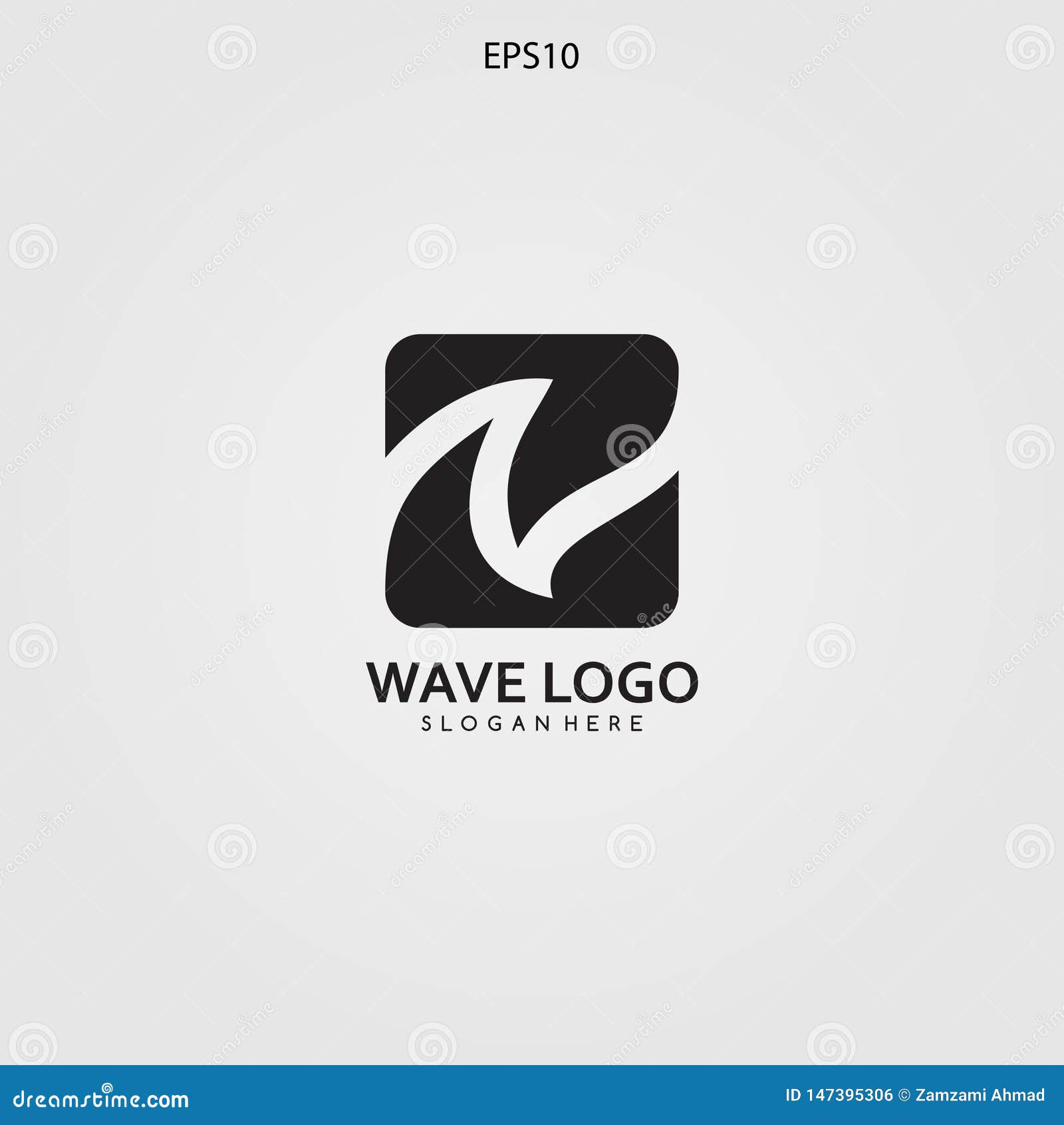 Wave Logo Design Minimalist and Elegant Concept Stock Illustration ...