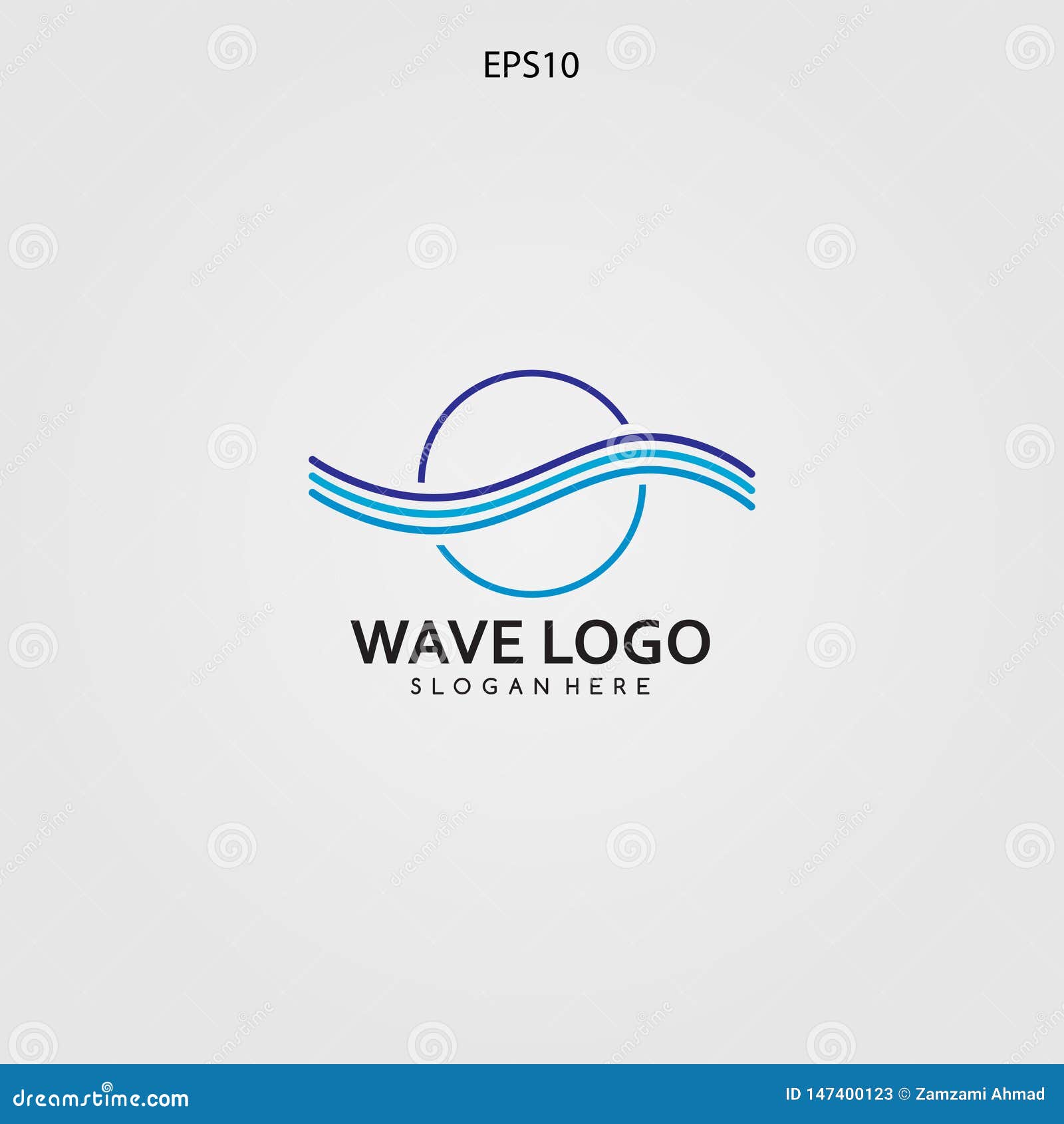 Wave Logo Design Minimalist and Elegant Concept Stock Illustration ...