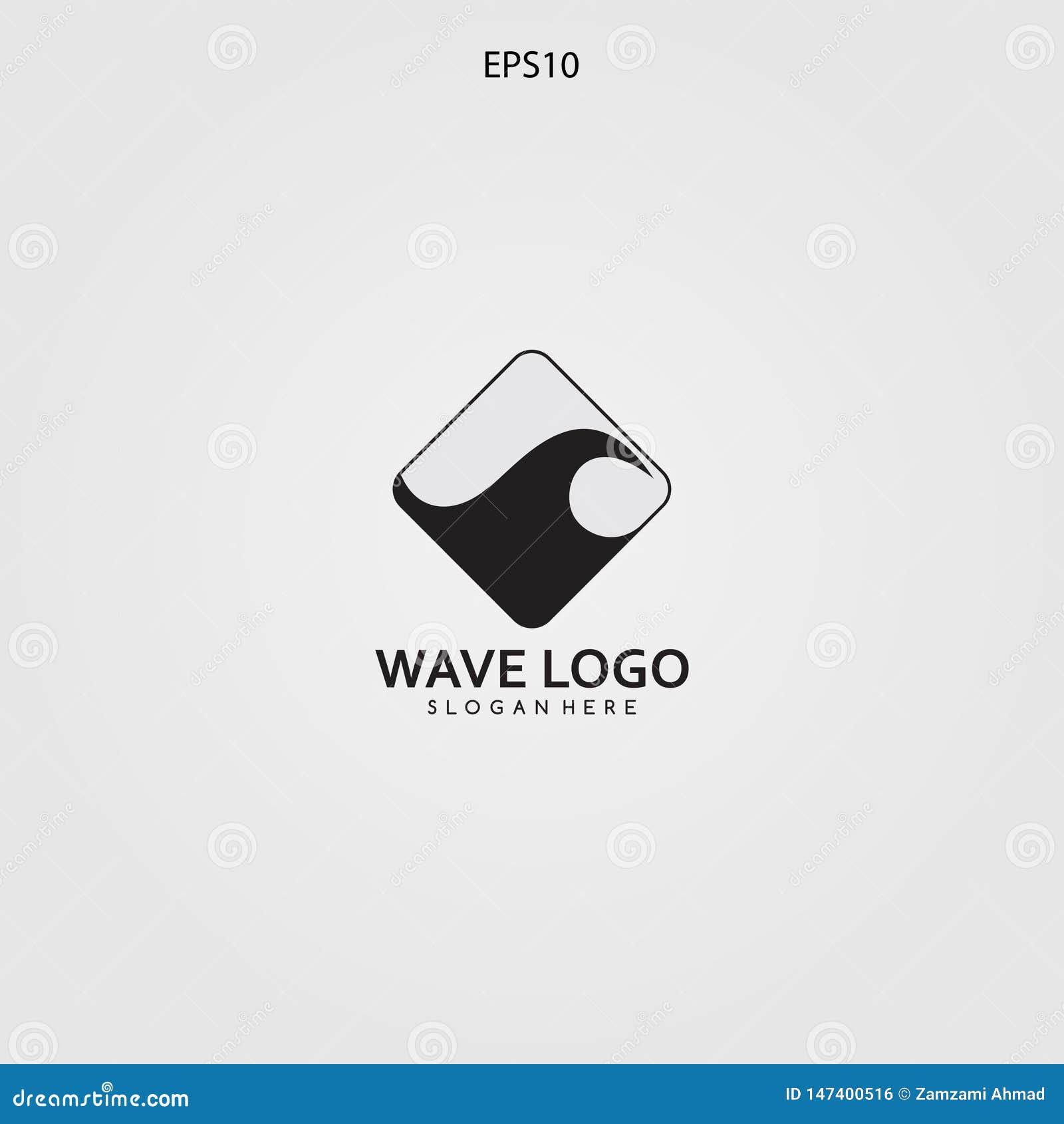 Wave Logo Design Minimalist and Elegant Concept Stock Illustration ...