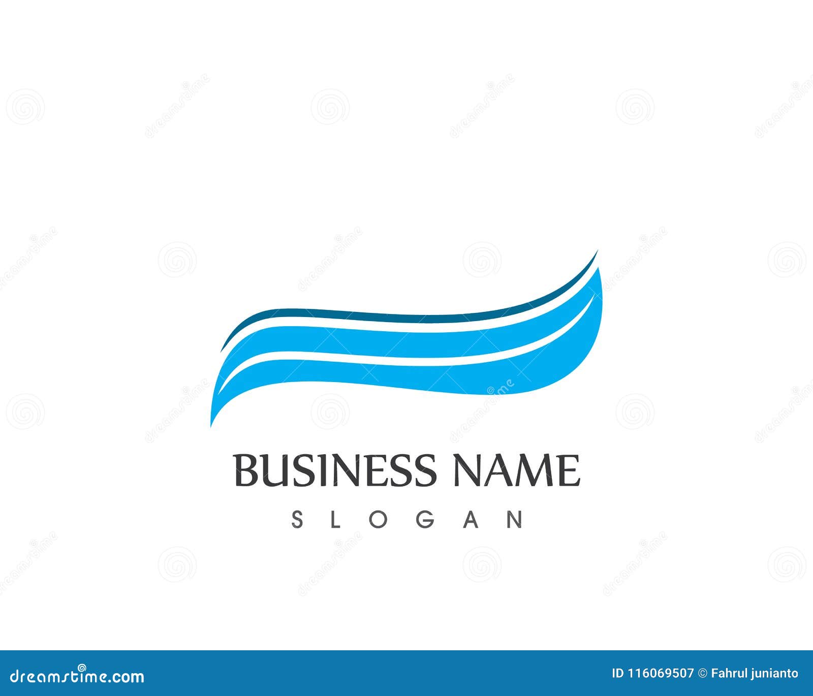 Wave Logo Design Template stock vector. Illustration of style - 116069507