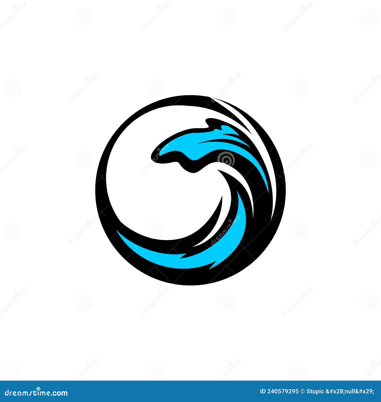 Wave Logo Design Template Isolated in White Background Stock ...