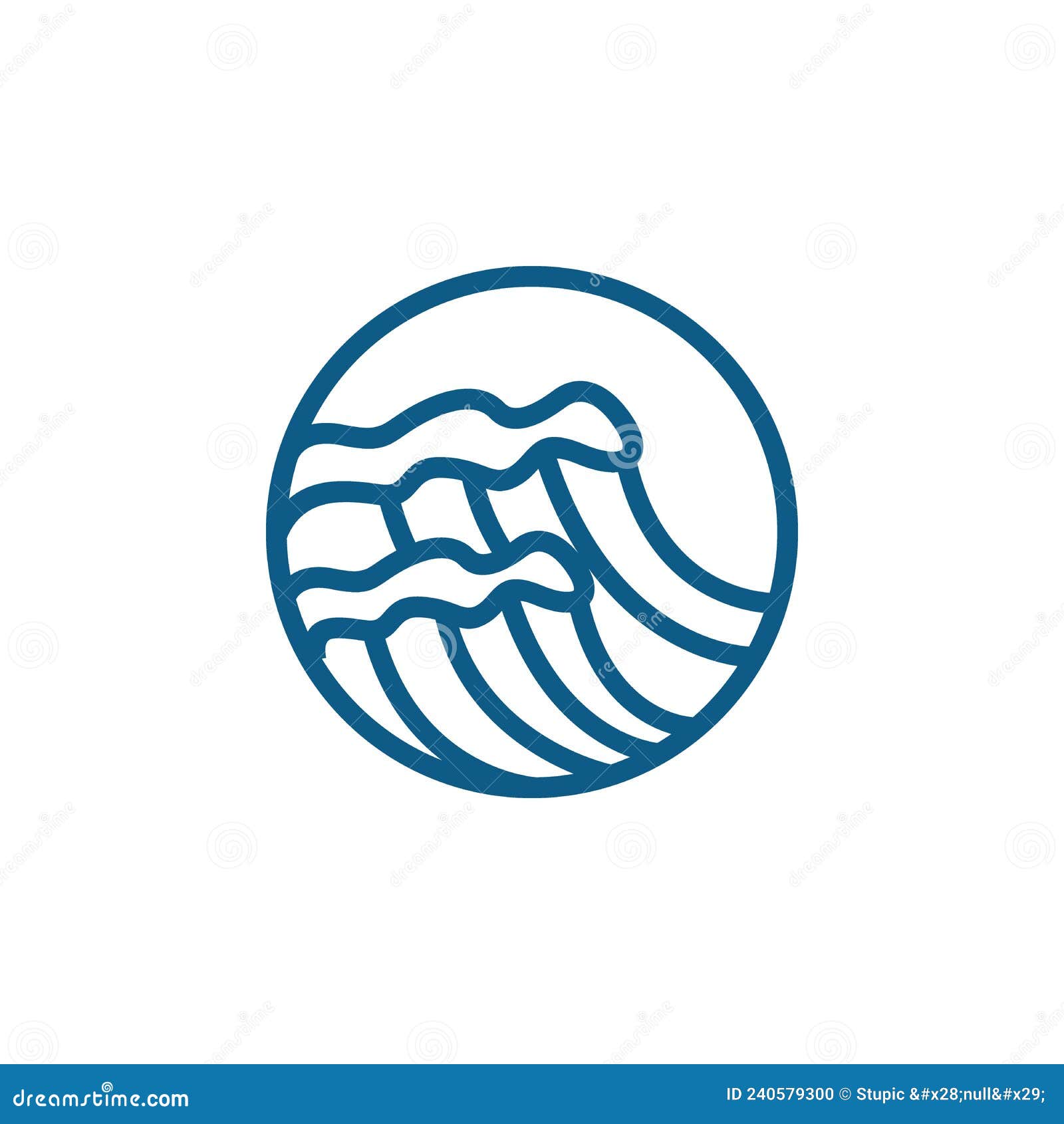 Wave Logo Design Template Isolated in White Background Stock ...