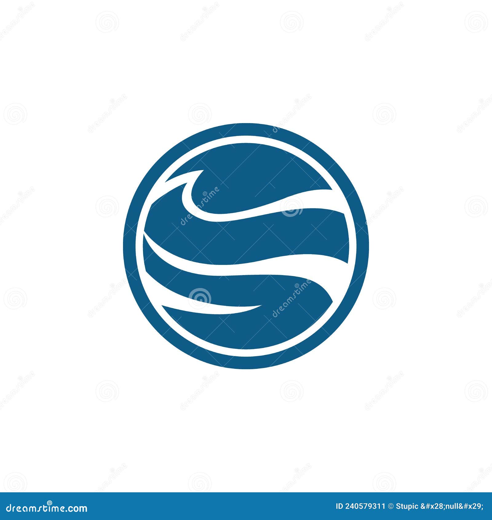 Wave Logo Design Template Isolated in White Background Stock ...