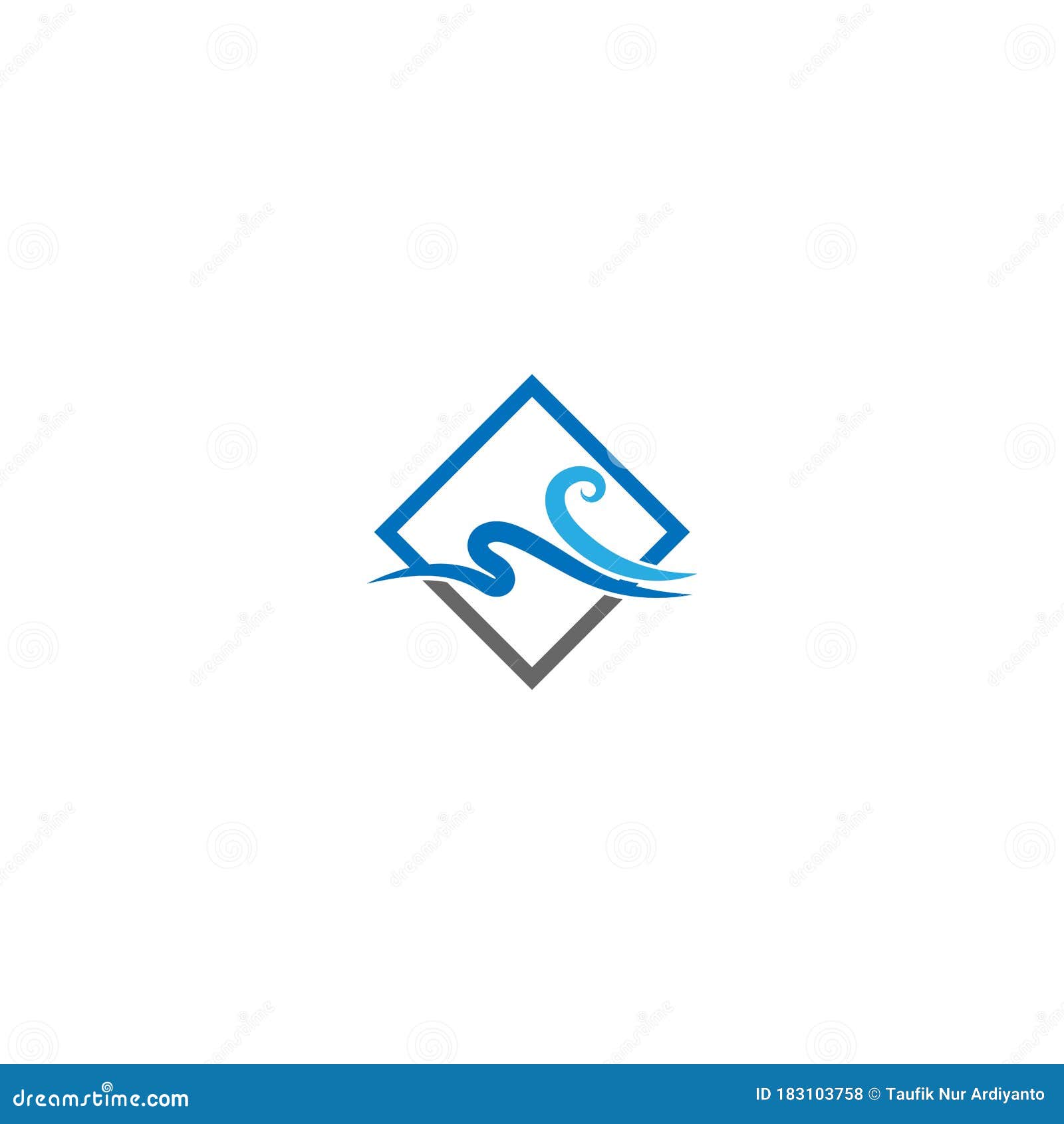 Wave logo icon set stock vector. Illustration of identity - 183103758