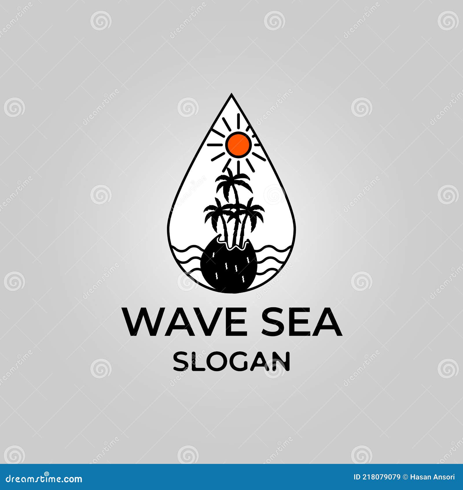 Wave Logo Minimalist Vector Symbol Illustration Design. Stock Vector ...