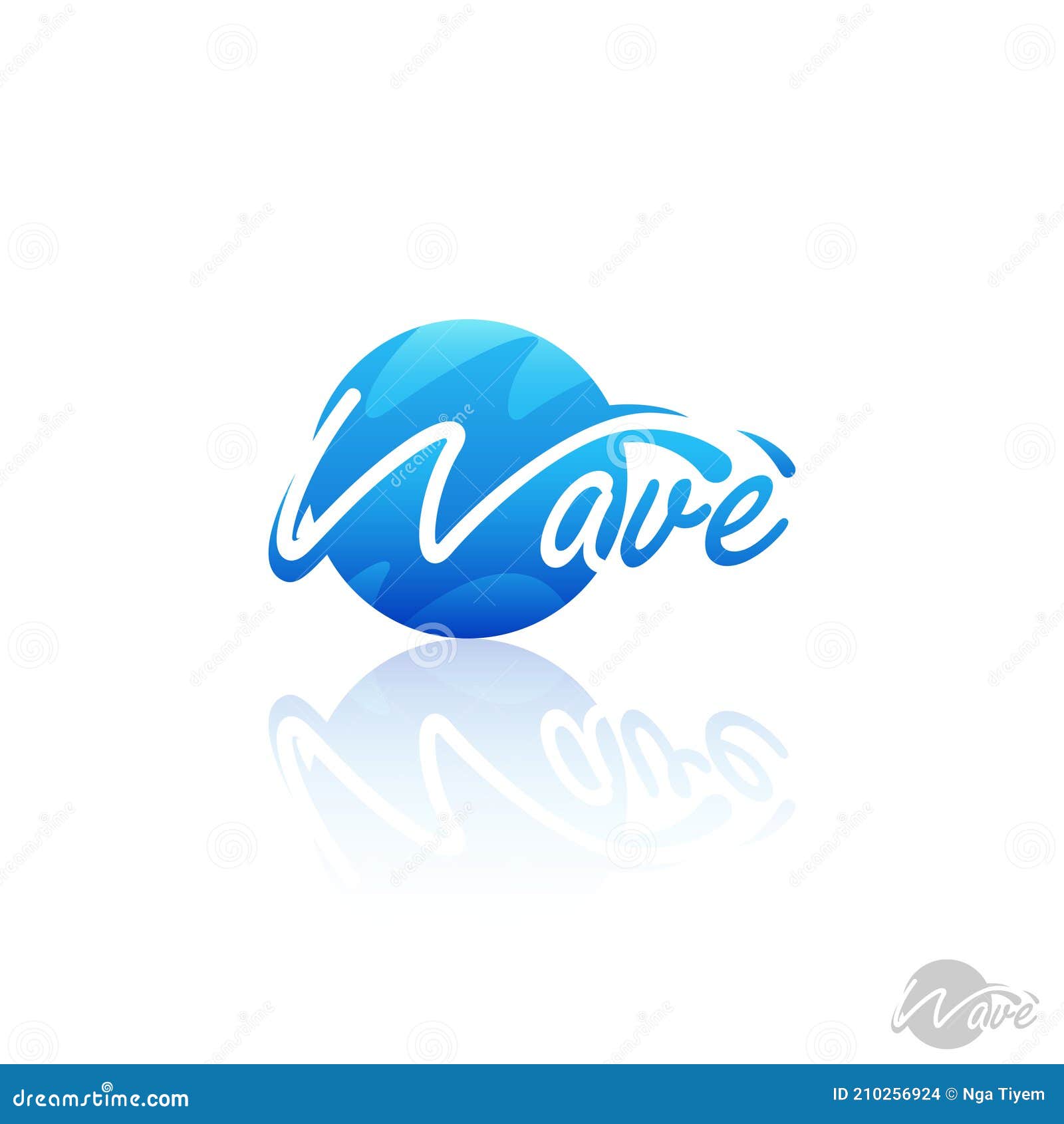 Wave Logo Template stock vector. Illustration of dripped - 210256924