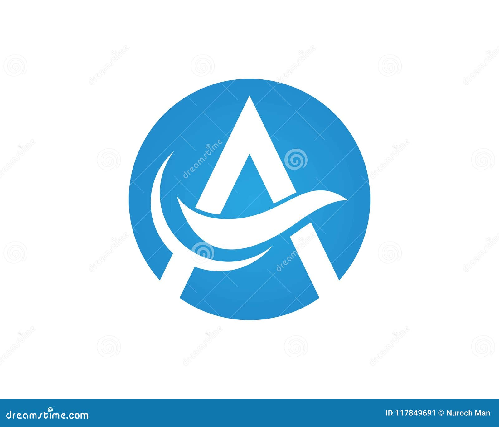 A,wave,a Logo Template Design Vector Stock Vector - Illustration of ...