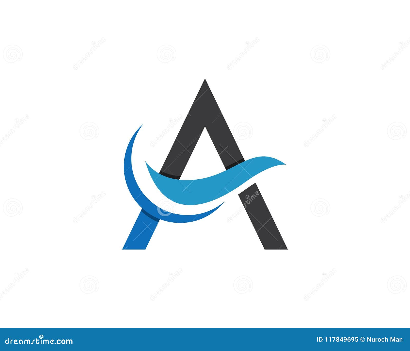 A,wave,a Logo Template Design Vector Stock Vector - Illustration of ...