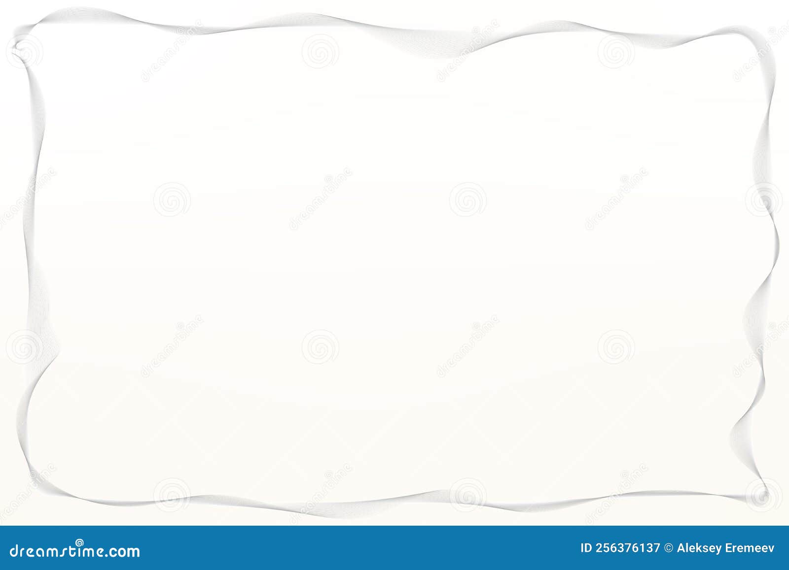 A Wave of a Long Black Line in the Form of a Frame on a Light ...