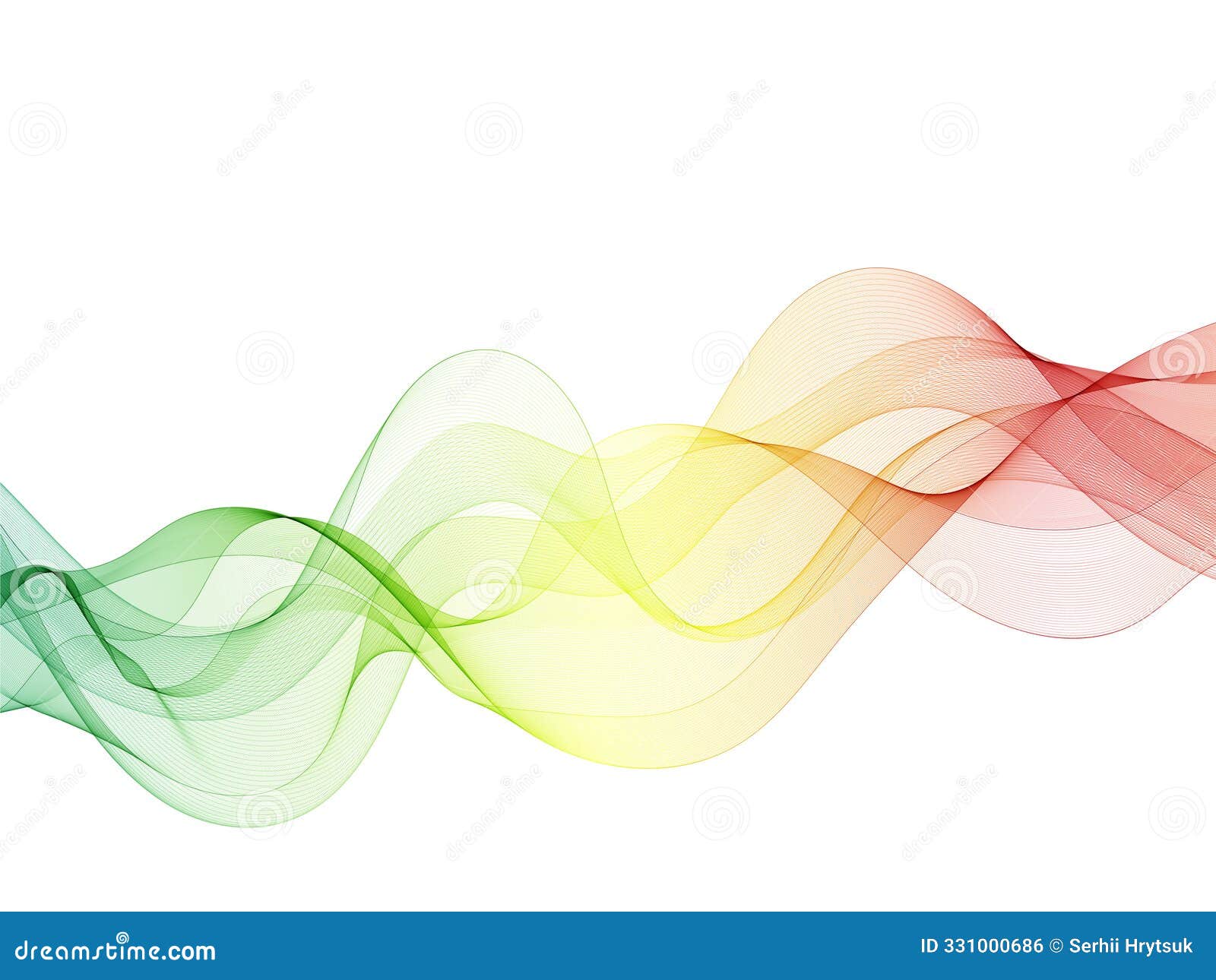 A Wave of Many Colored Lines. Abstract Wavy Stripes on a White ...