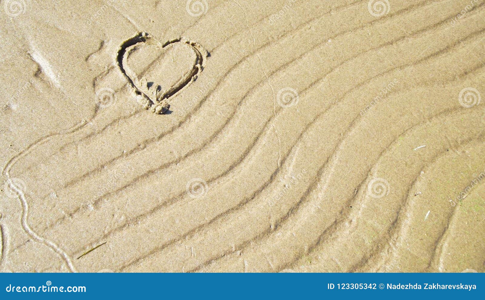 Wave Marks on a Sandy Beach. Stock Photo - Image of closeup, brown ...