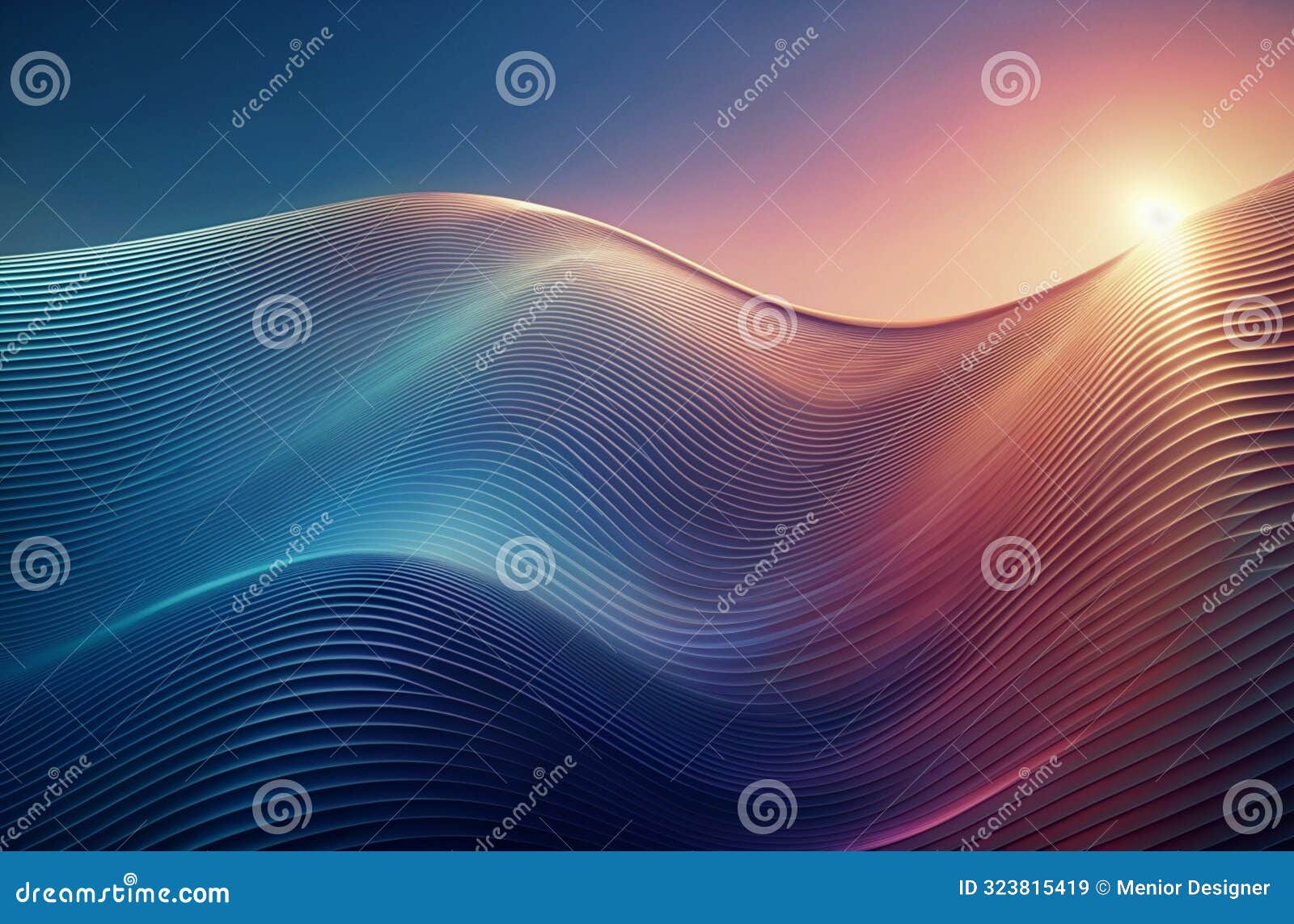 Wave Mesh Design, Soothing Gradient Design, Generative Ai Stock Image ...