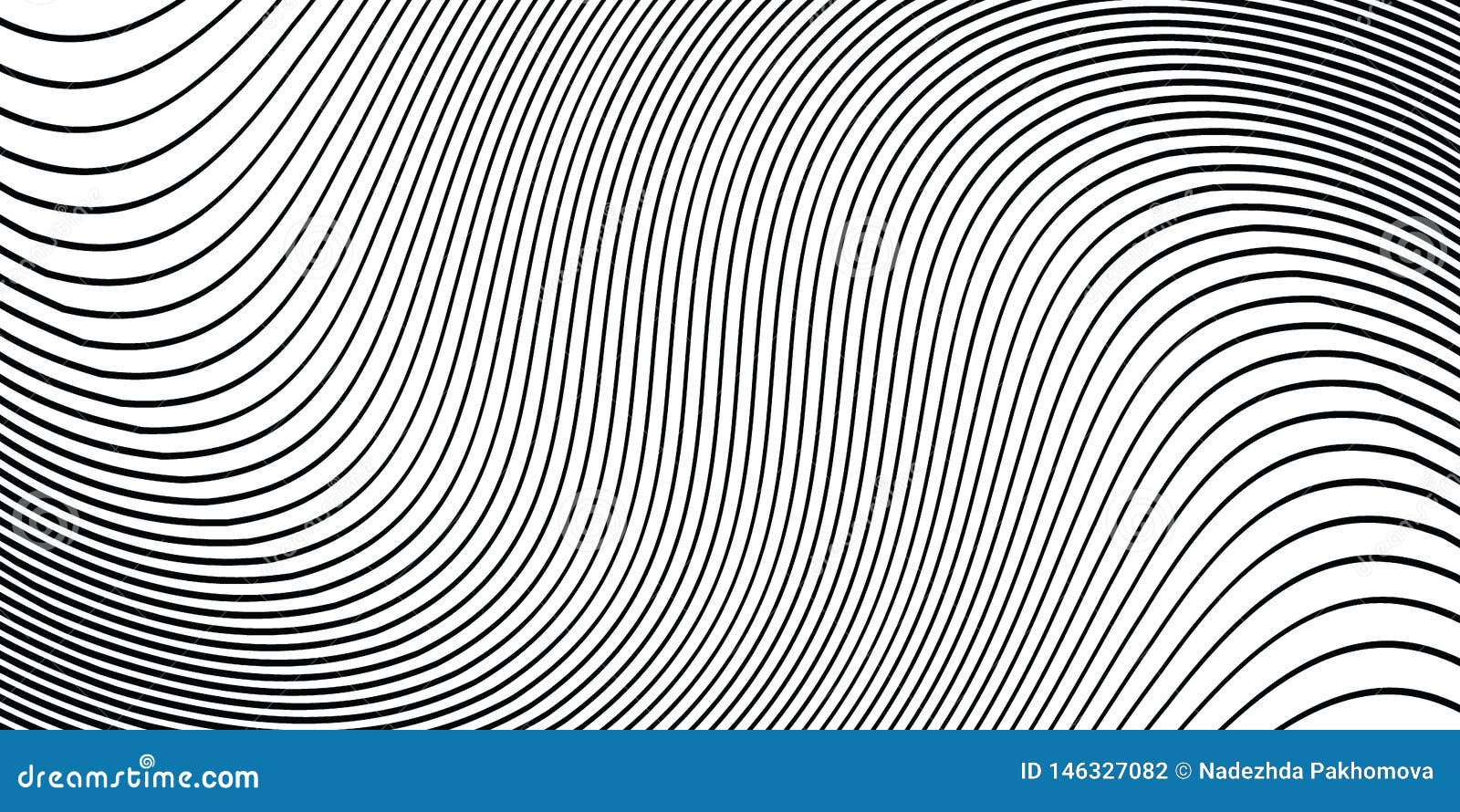 Wave Monochrome Background. Simple Linear Halftone Texture Stock Vector ...