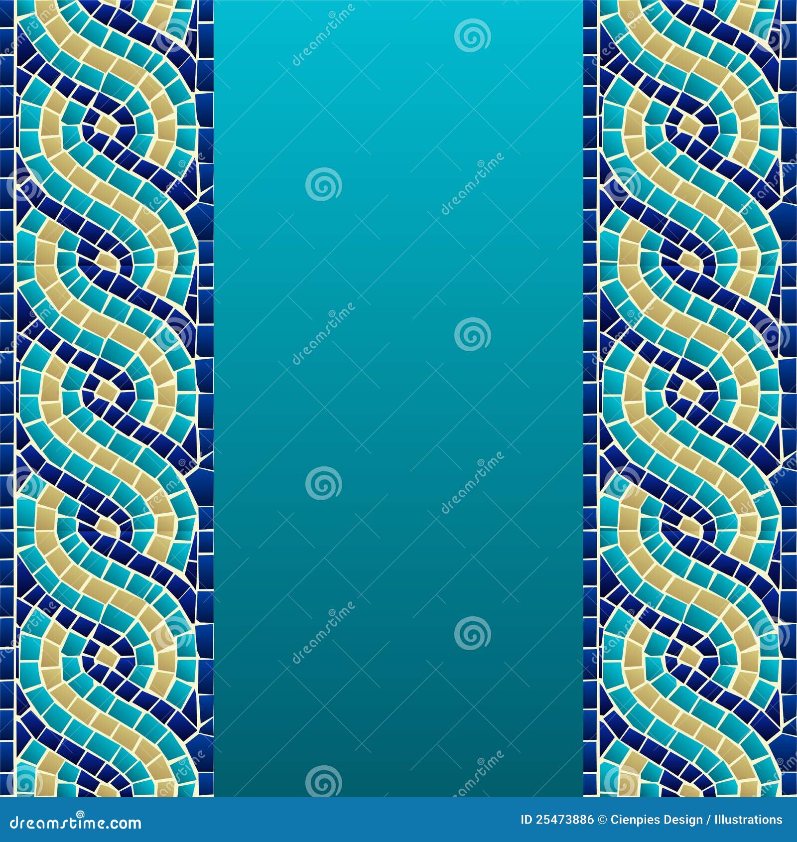 Wave Mosaic Seamless Pattern Royalty Free Stock Image - Image: 25473886