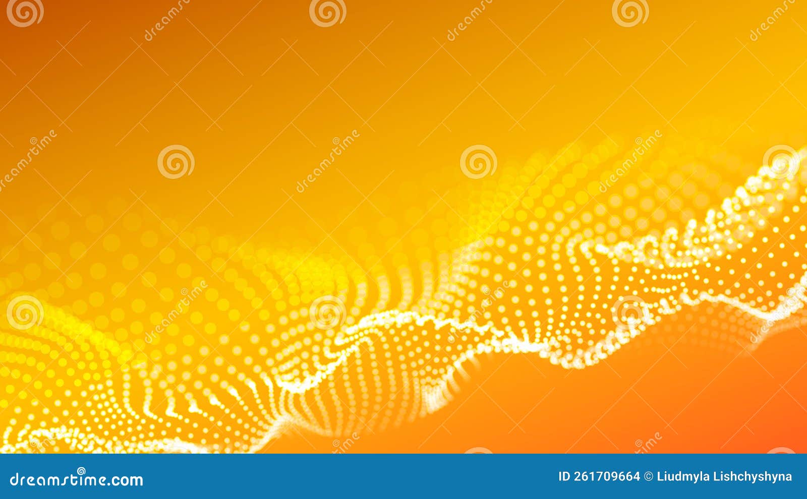 Wave of Moving Dots on an Abstract Background. 3D Vector Illustration ...
