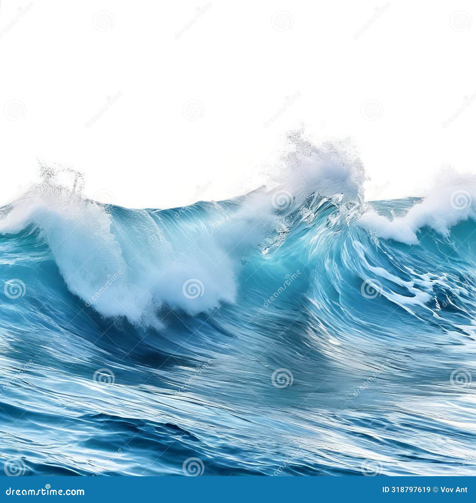 Wave a Moving Ridge of Water that Forms on the Surface of a Bdy Stock ...
