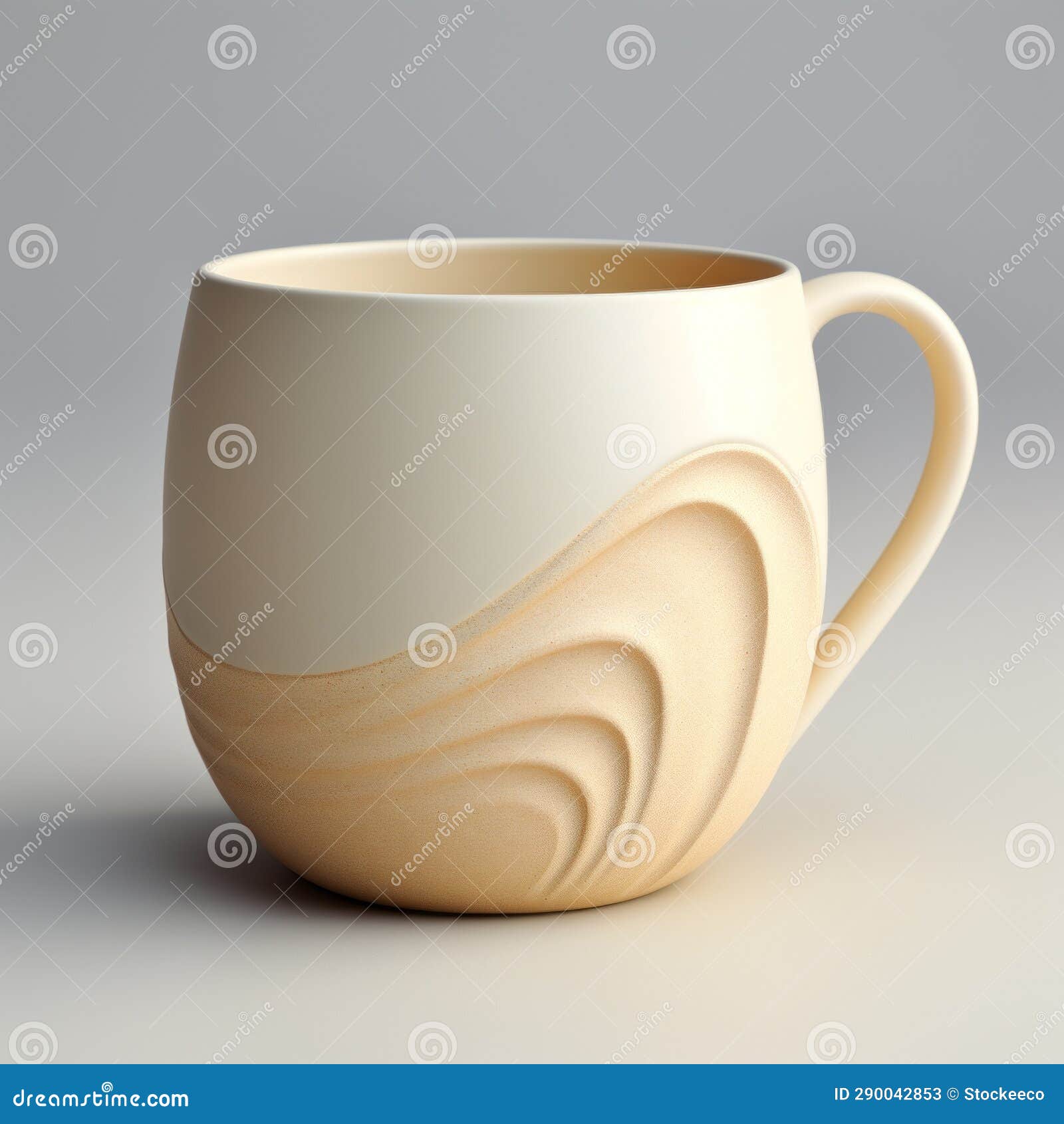 3d Printed Coffee Cup with Wave Design and Soft Color Blending Stock ...