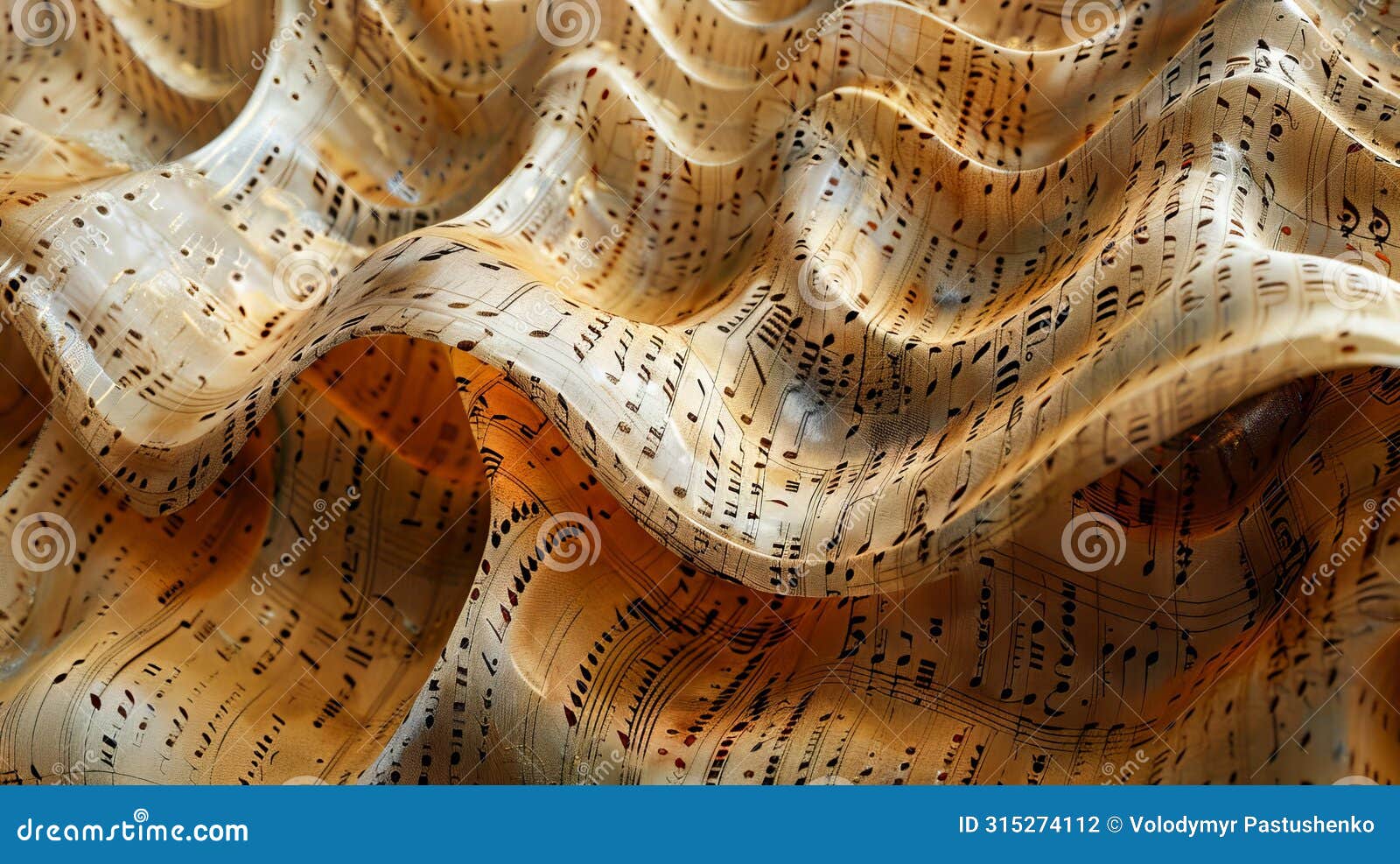 A Wave of Music Sheet is Shown in this Image Stock Photo - Image of ...