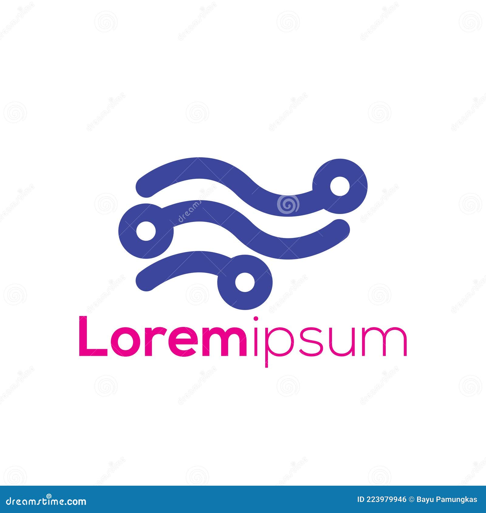 Wave Network Vector Logo Icon Element. Network Design Collection Stock ...