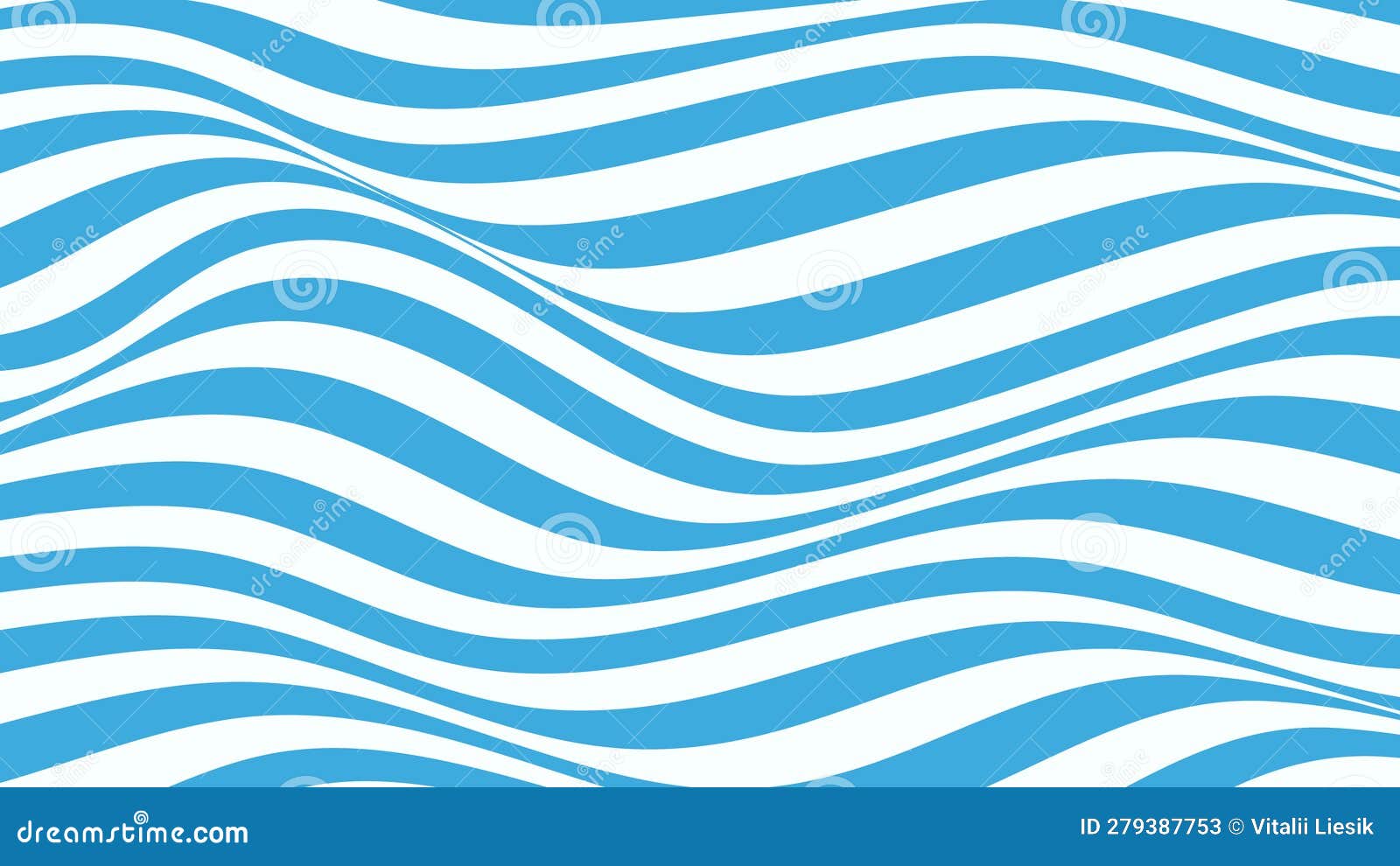 Wave of Optical Illusion. Abstract Blue and White Lines and Stripes ...