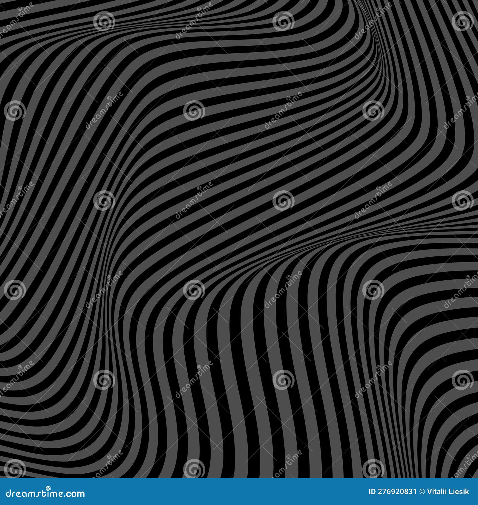 Wave of Optical Illusion. Abstract Dark Waves. Vertical Lines Stripes ...