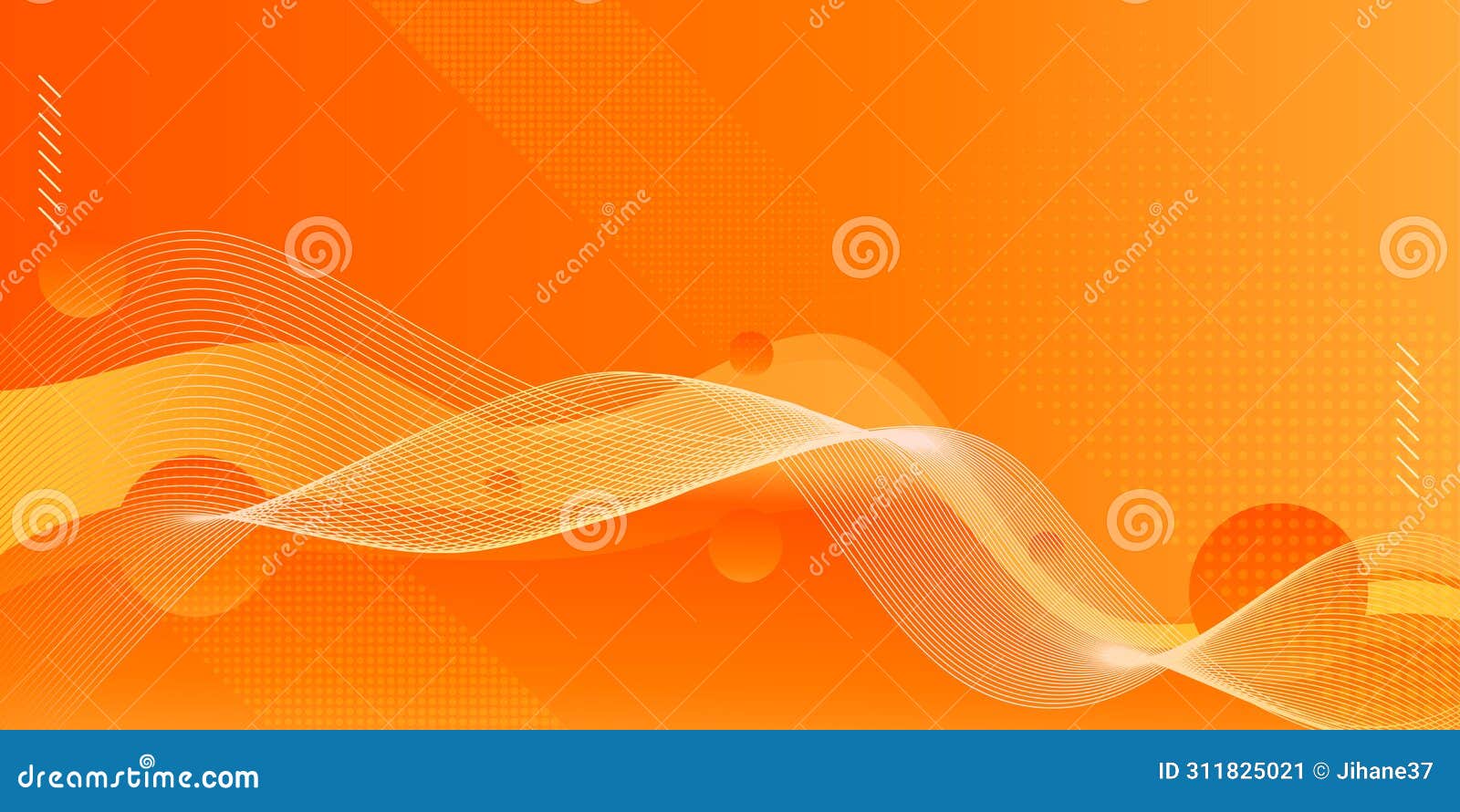 Wave Orange Background with Gradient Concept Stock Illustration ...