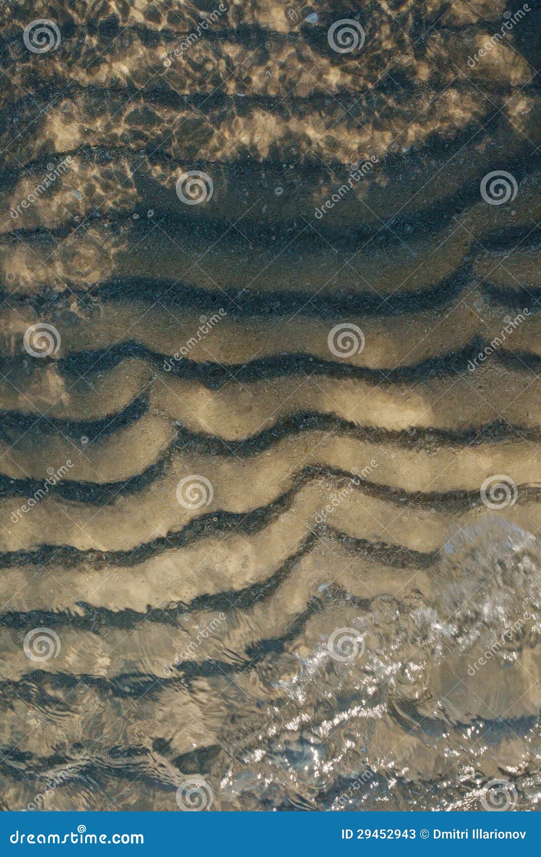 Wave over sand ripples stock image. Image of beach, wave - 29452943