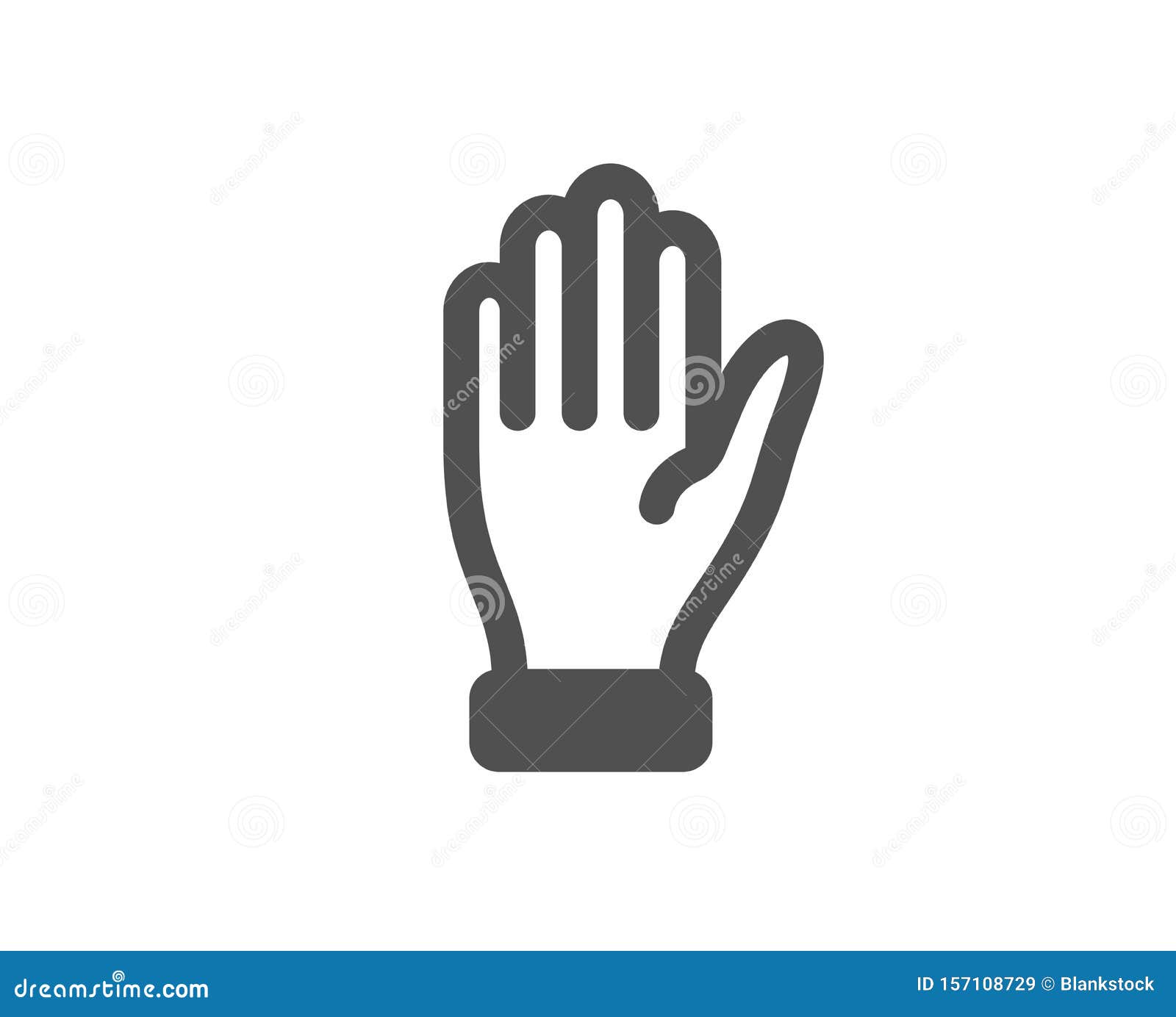 Hand Icon. Wave Palm Sign. Vector Stock Vector - Illustration of shape ...