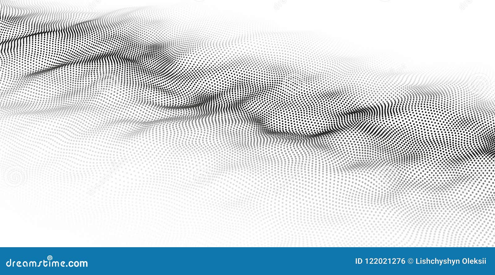 Wave of Particles. Abstract Background with a Dynamic Wave. Big Data ...