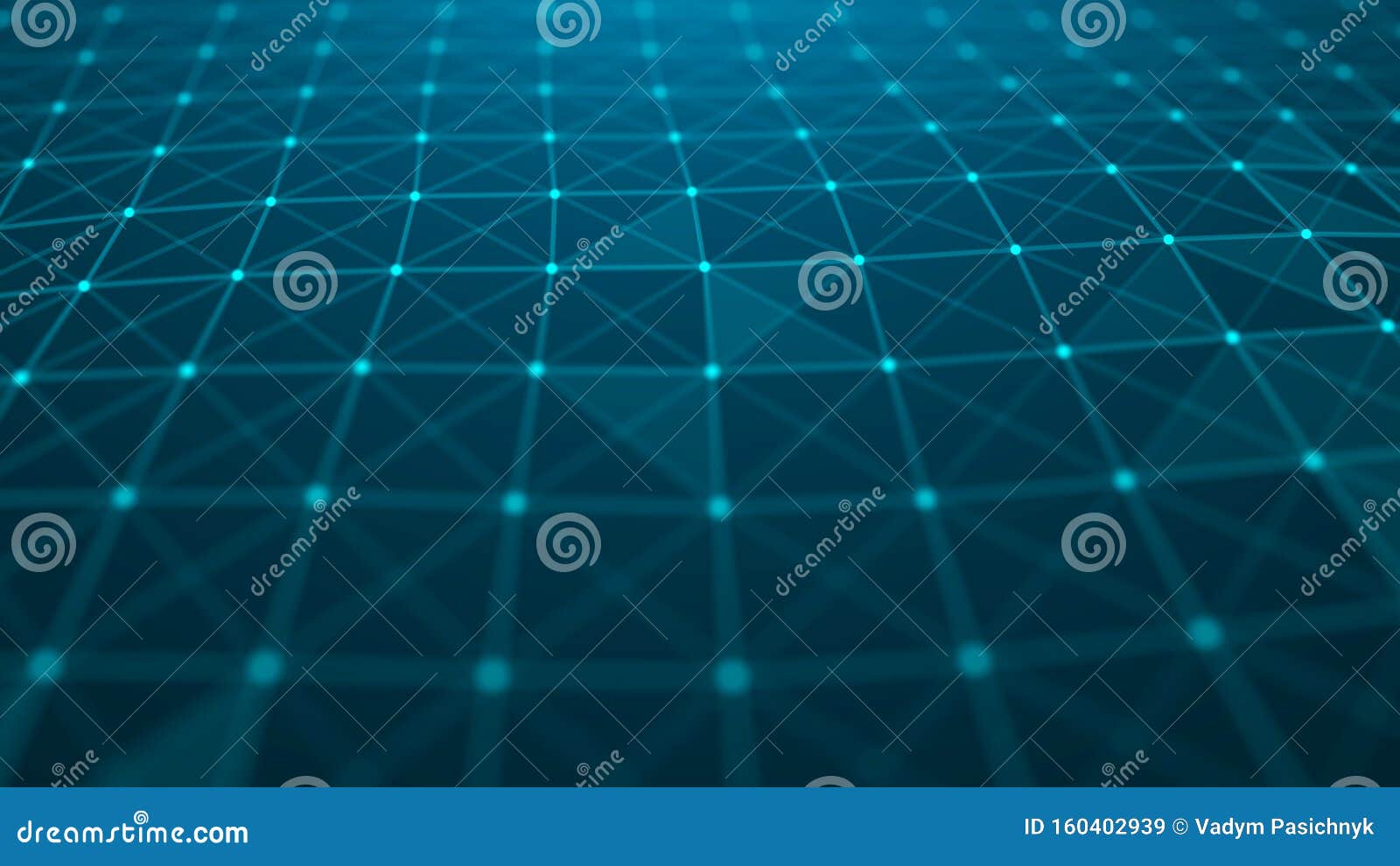 Wave Of Particles Abstract Blue Technology Background Science Background Big Data Plexus