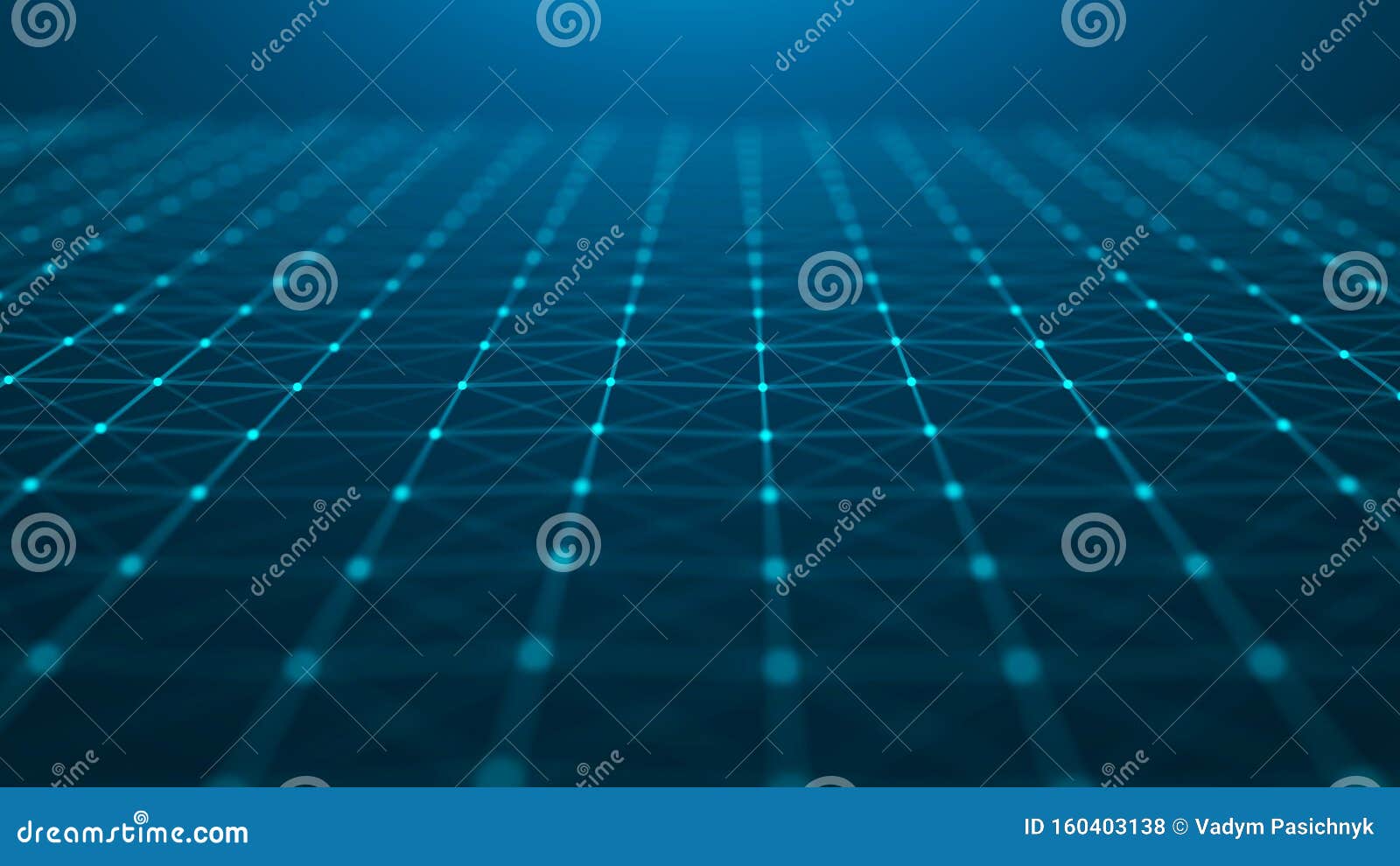 Wave Of Particles Abstract Blue Technology Background Science Background Big Data Plexus