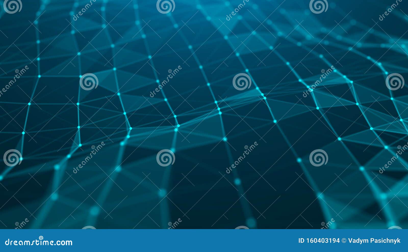Wave Of Particles Abstract Blue Technology Background Science Background Big Data Plexus