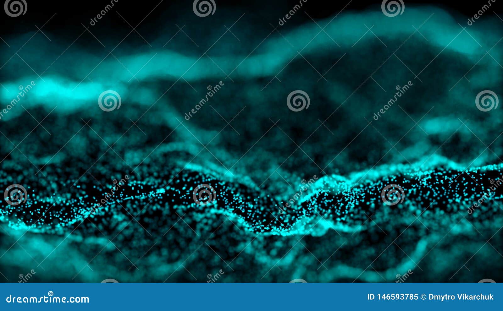 Wave of Particles. Abstract Particle. Data Visualization. Abstract Digital Background. 4k ...