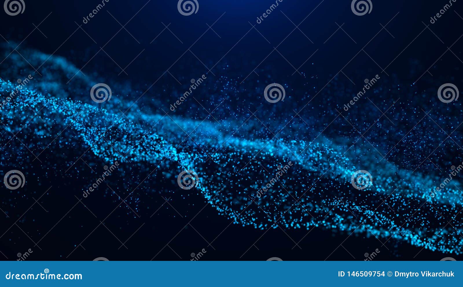 Wave of Particles. Abstract Particle. Data Visualization. Abstract Digital Background. 4k ...