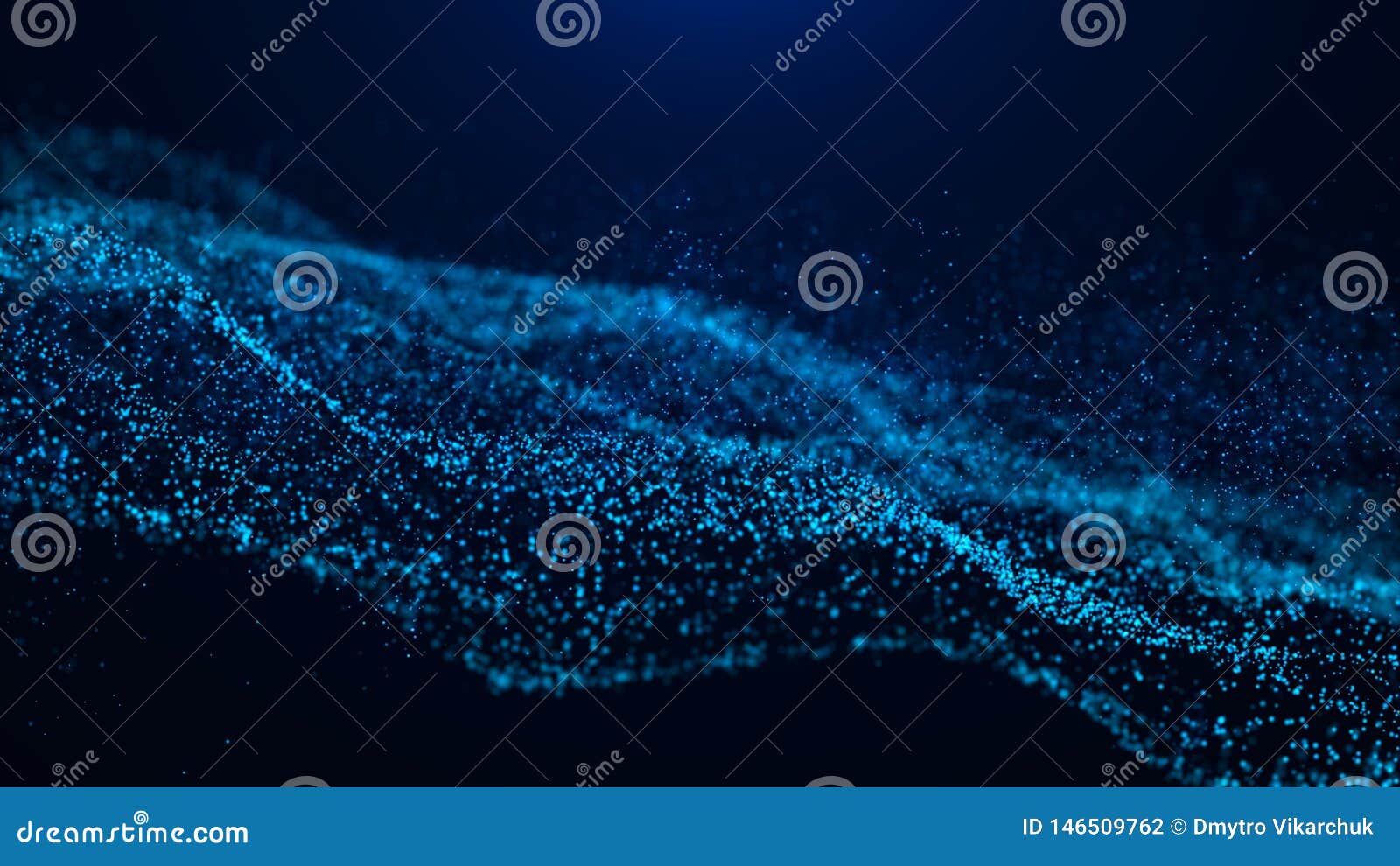 Wave of Particles. Abstract Particle. Data Visualization. Abstract Digital Background. 4k ...