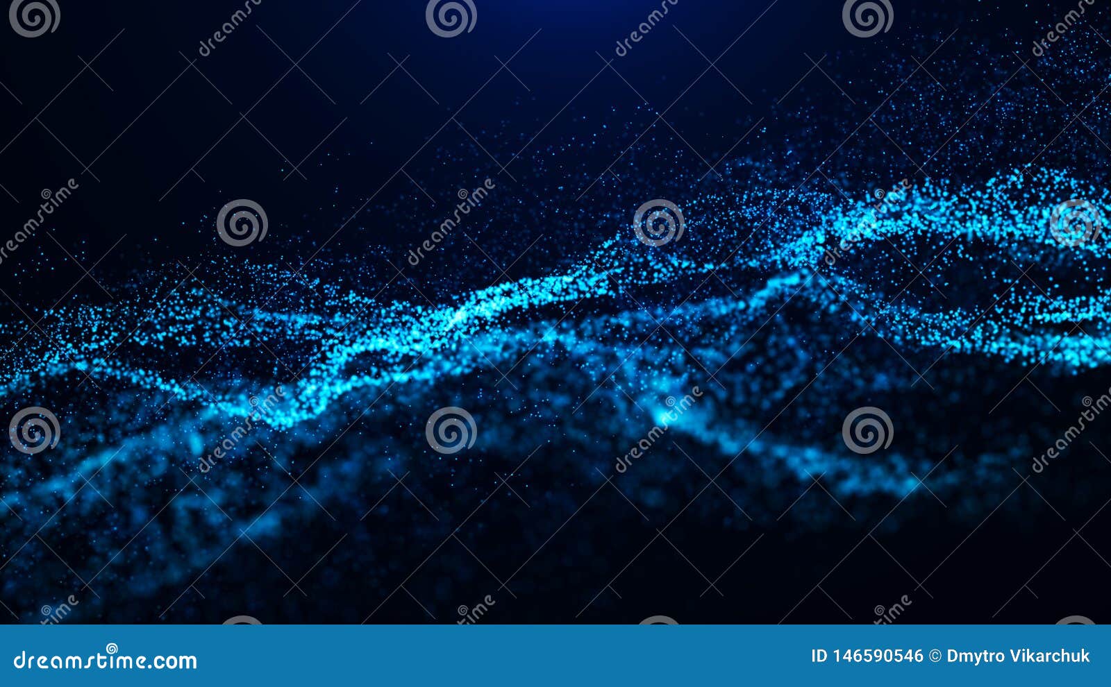Wave of Particles. Abstract Particle. Data Visualization. Abstract Digital Background. 4k ...