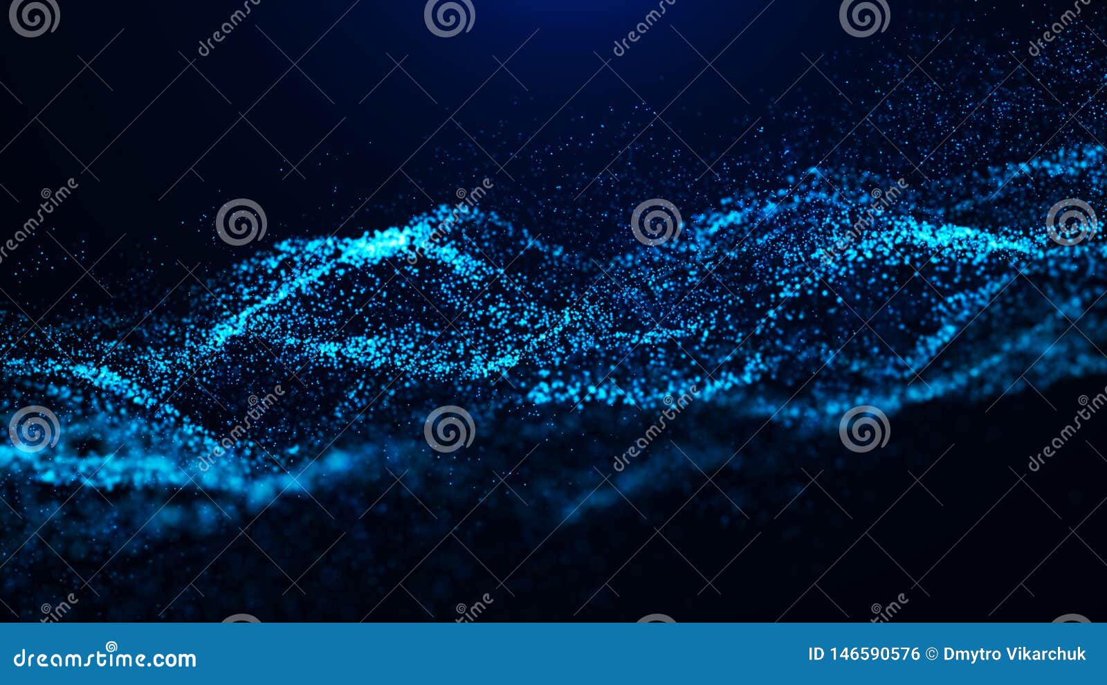 Wave of Particles. Abstract Particle. Data Visualization. Abstract Digital Background. 4k ...