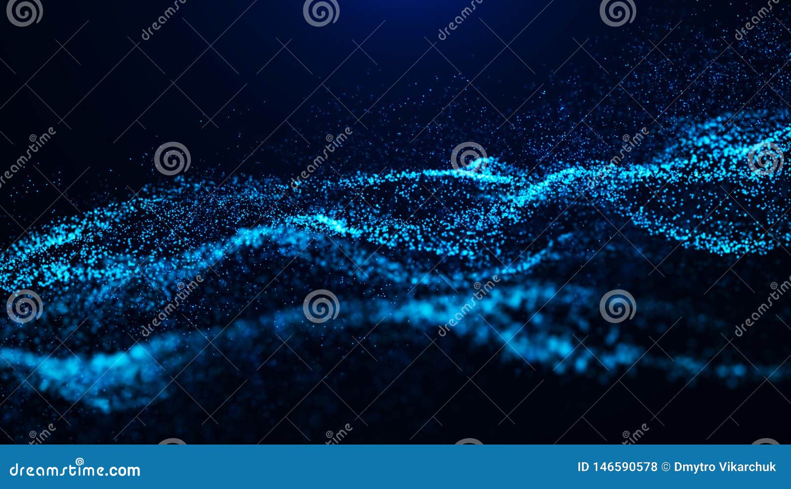Wave of Particles. Abstract Particle. Data Visualization. Abstract Digital Background. 4k ...