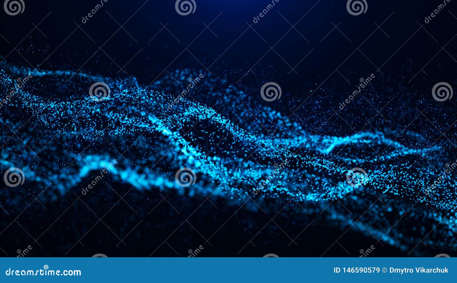 Wave of Particles. Abstract Particle. Data Visualization. Abstract Digital Background. 4k ...