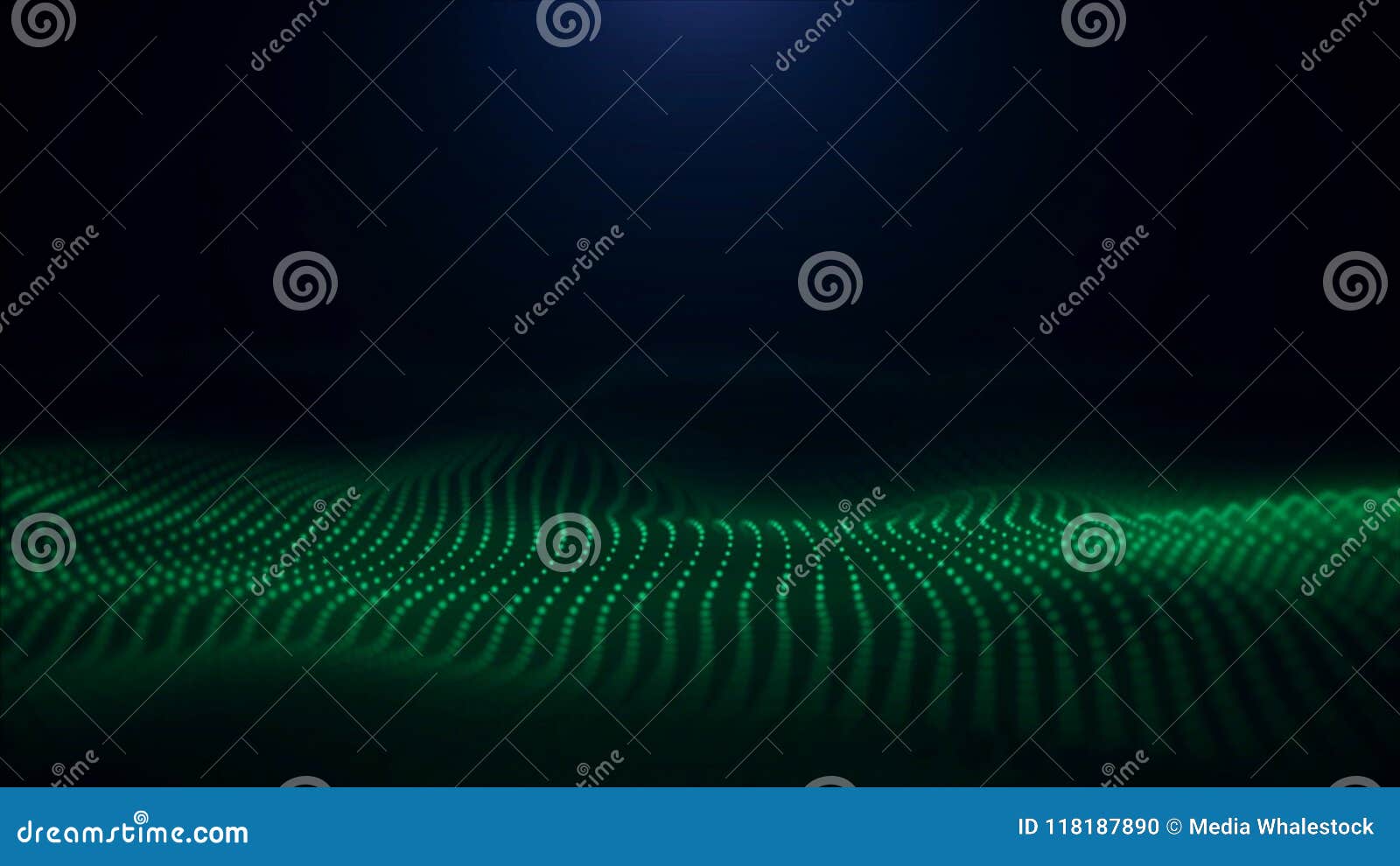 Wave Particles Background Illuminated Digital Wave of Glowing Particles ...