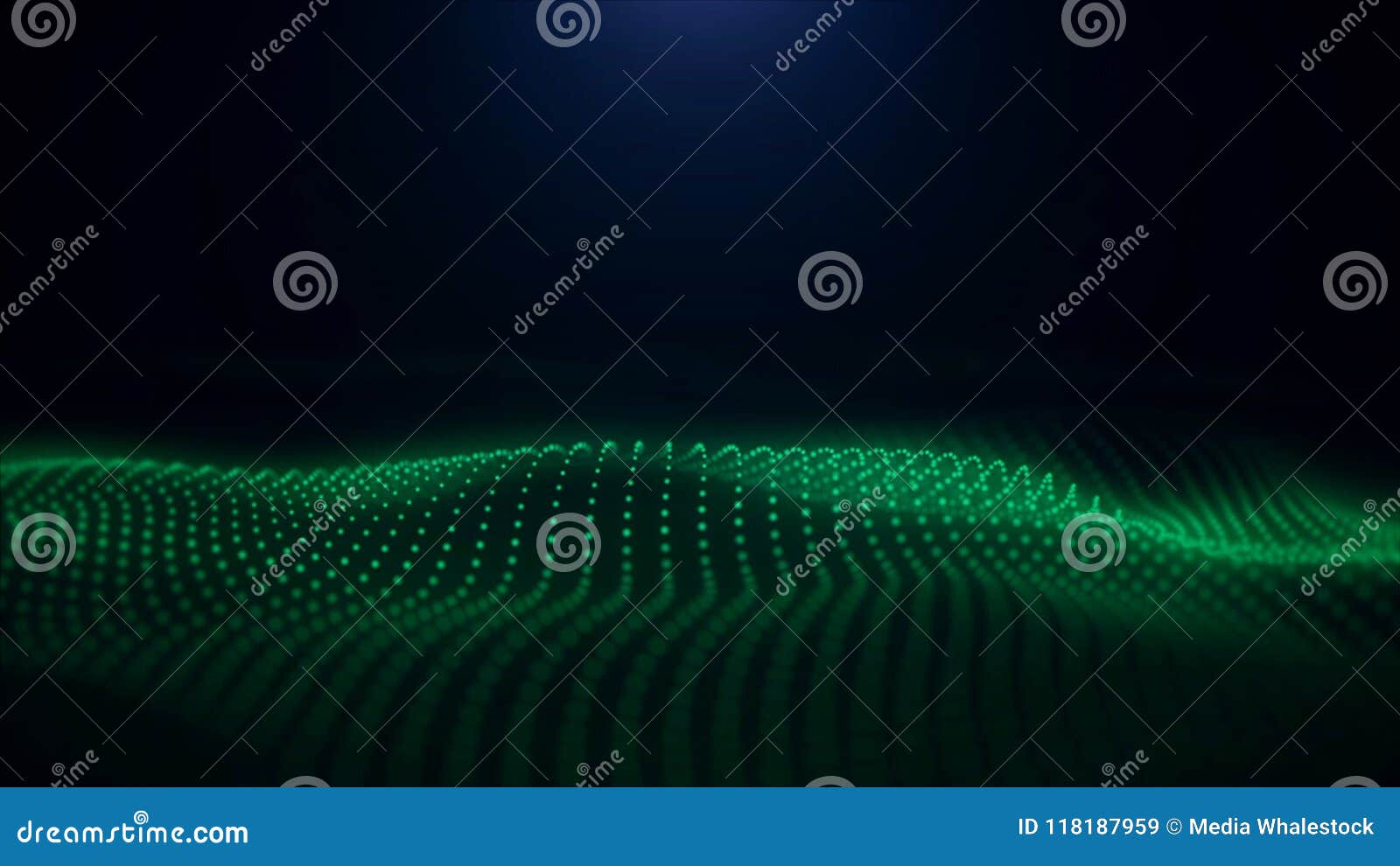 Wave Particles Background Illuminated Digital Wave of Glowing Particles ...
