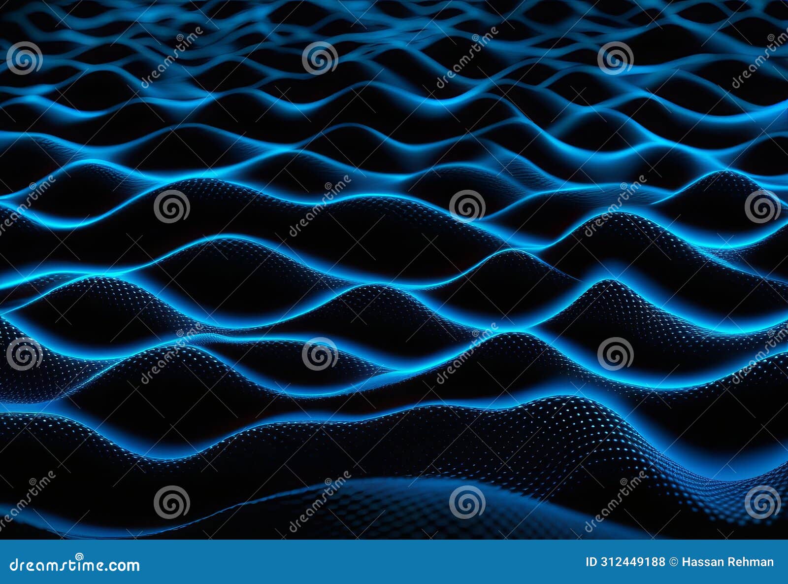 Wave of Particles on Dark Background. Technology Backdrop. Pattern for ...