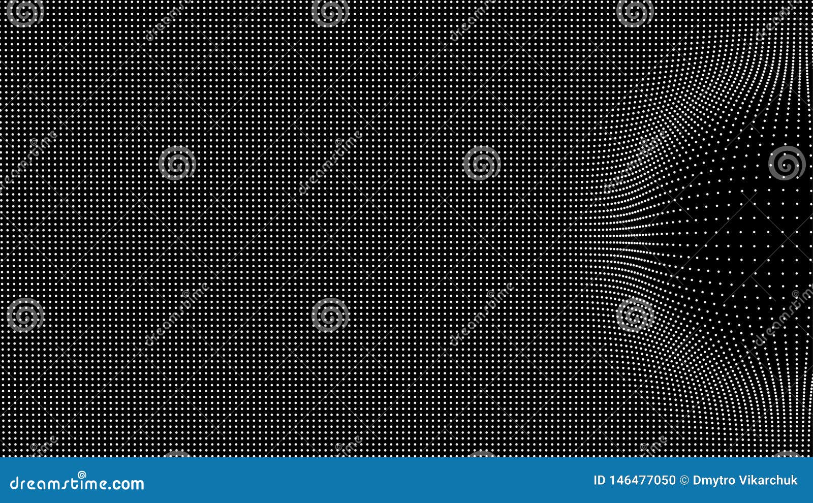 Wave Of Particles Technology Vector Background Big Data Particle Vector Illustration Stock
