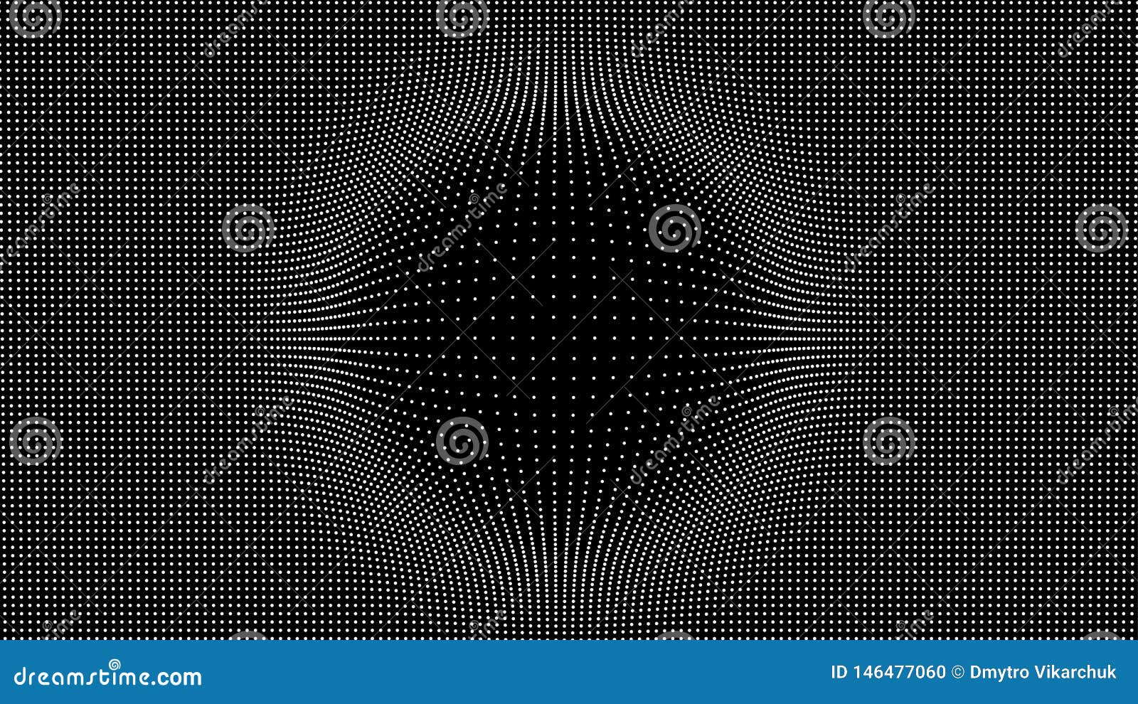 Wave Of Particles Technology Vector Background Big Data Particle Vector Illustration Stock